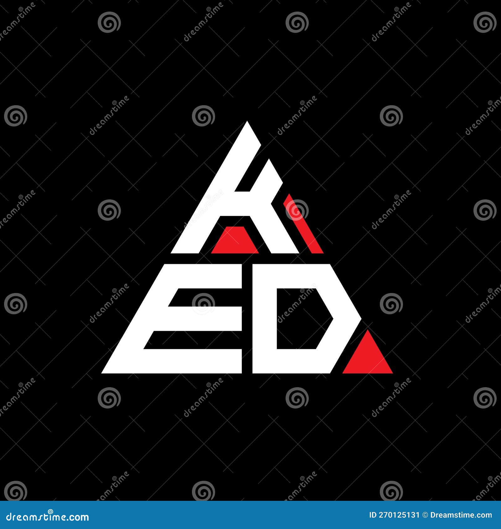 KED Triangle Letter Logo Design with Triangle Shape. KED Triangle Logo ...