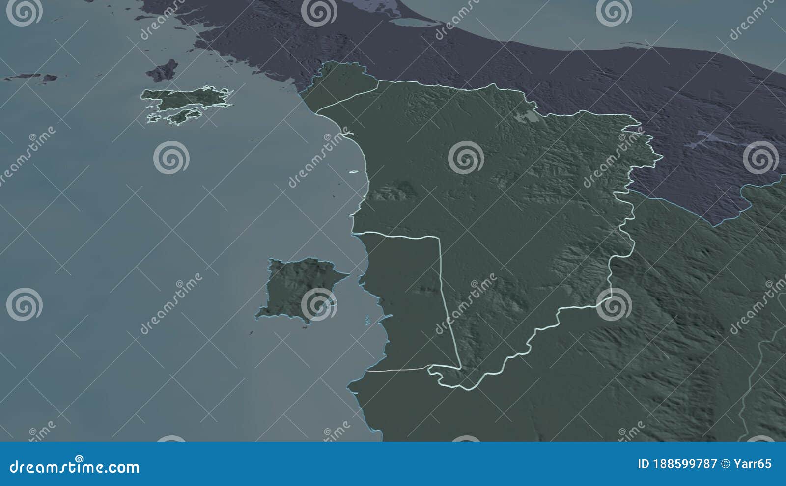 Kedah, Malaysia - Outlined. Administrative Stock Illustration ...