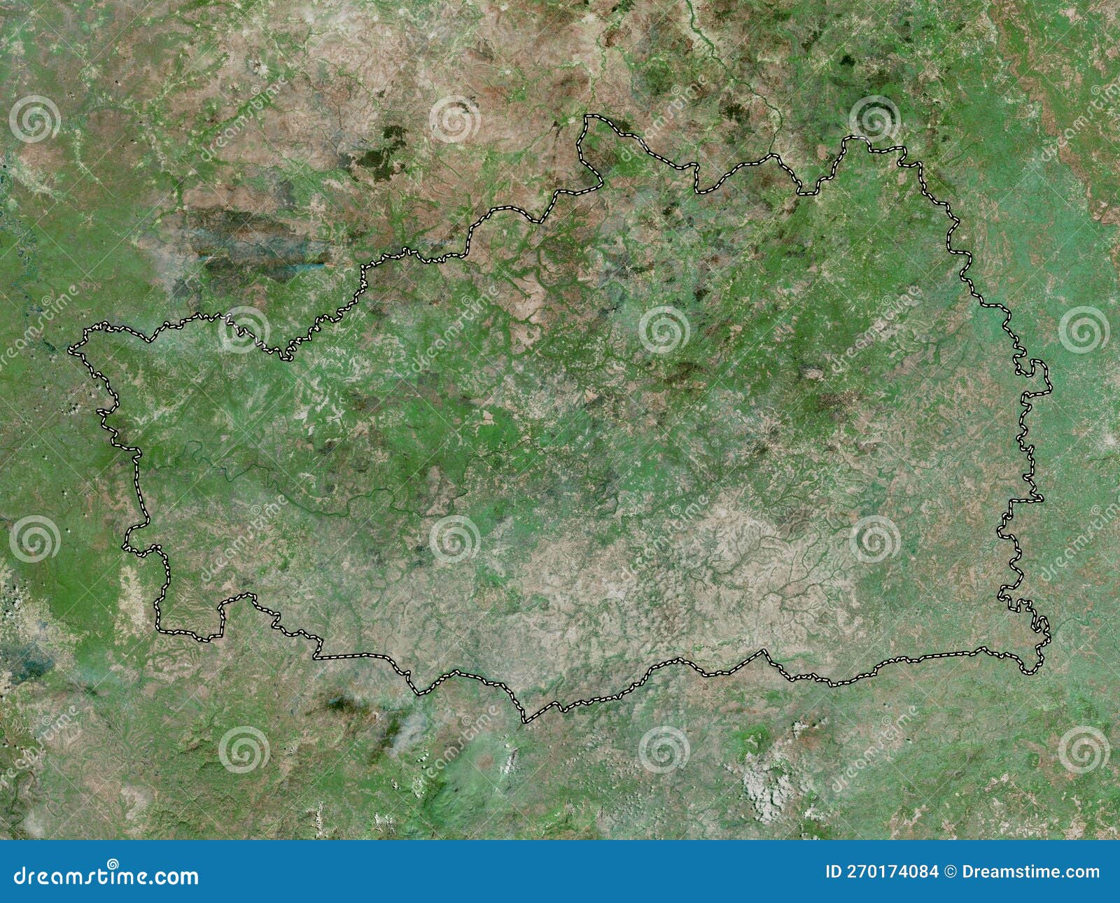 Kedougou, Senegal. High-res Satellite. No Legend Stock Illustration ...