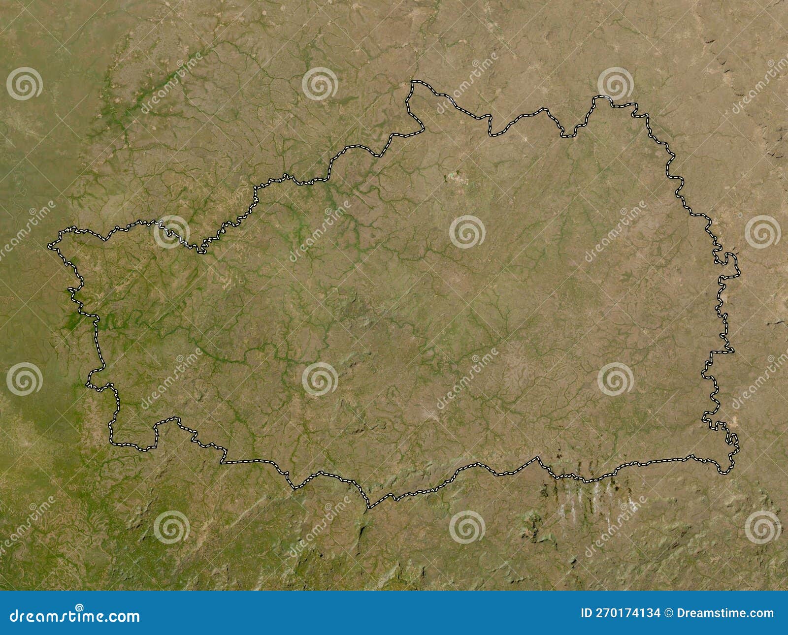 Kedougou, Senegal. Low-res Satellite. No Legend Stock Illustration ...