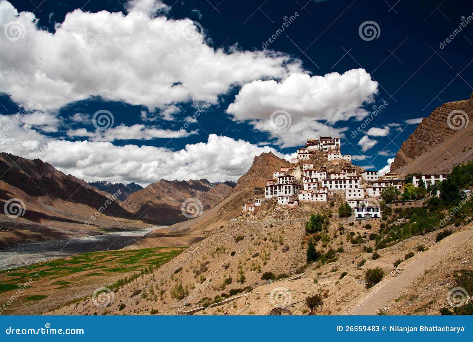 Kee Monastery in Spiti Valley Stock Image - Image of solitude, asian ...