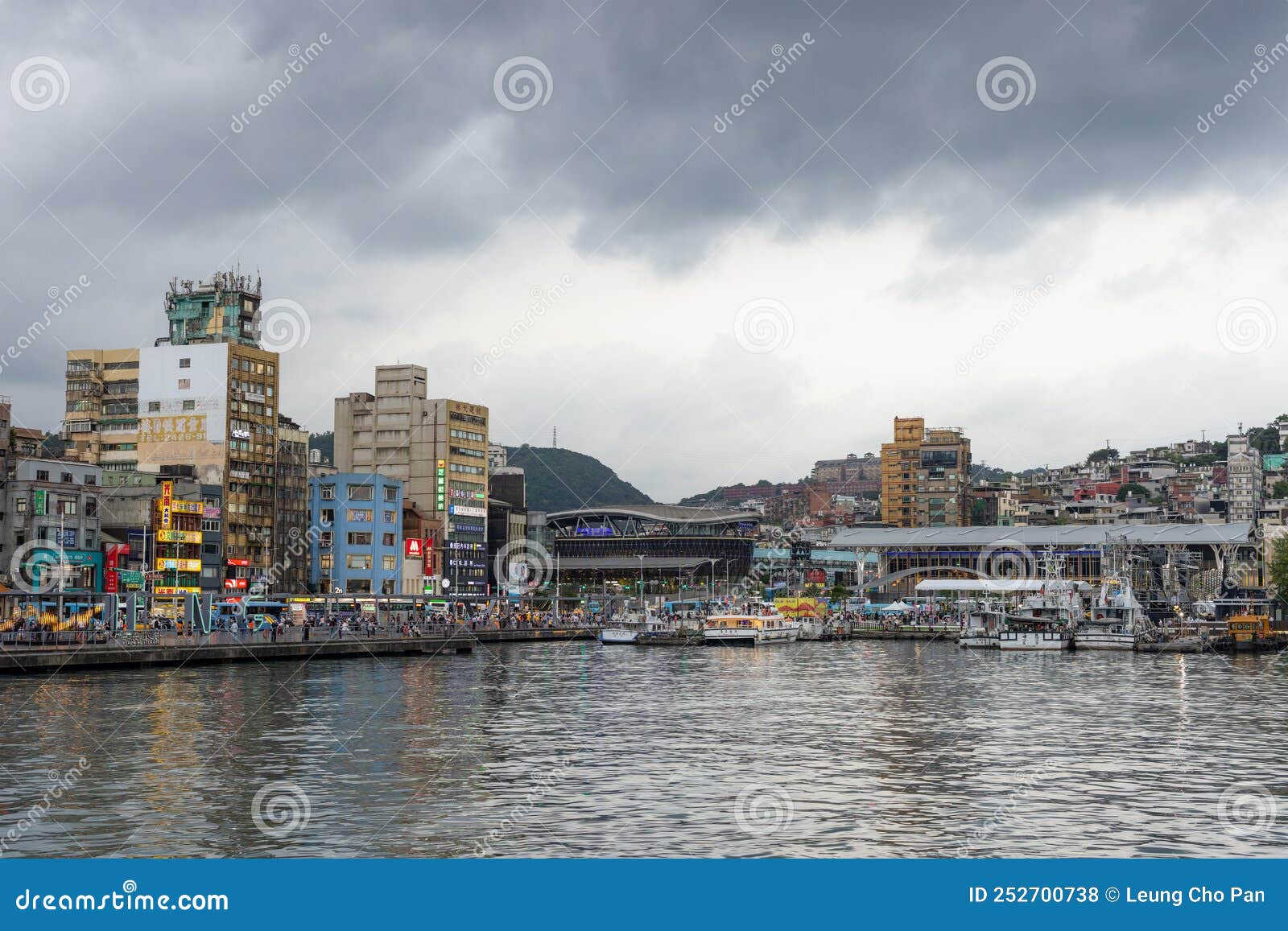 KeeLung harbor in Taiwan stock photo. Image of holiday - 252700738