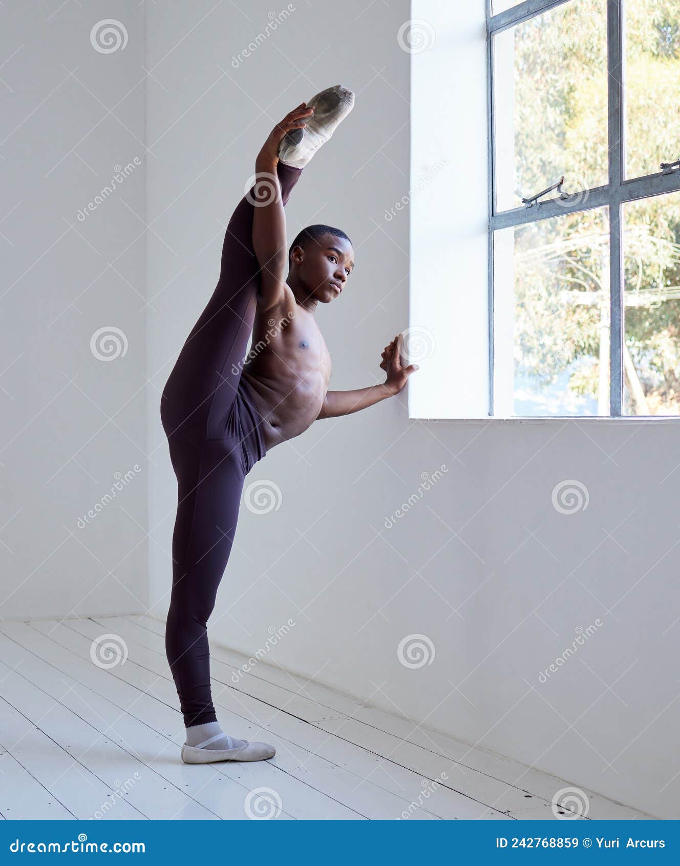 Keen and Able. Shot of a Young Boy Practicing His Routine in a Dance ...
