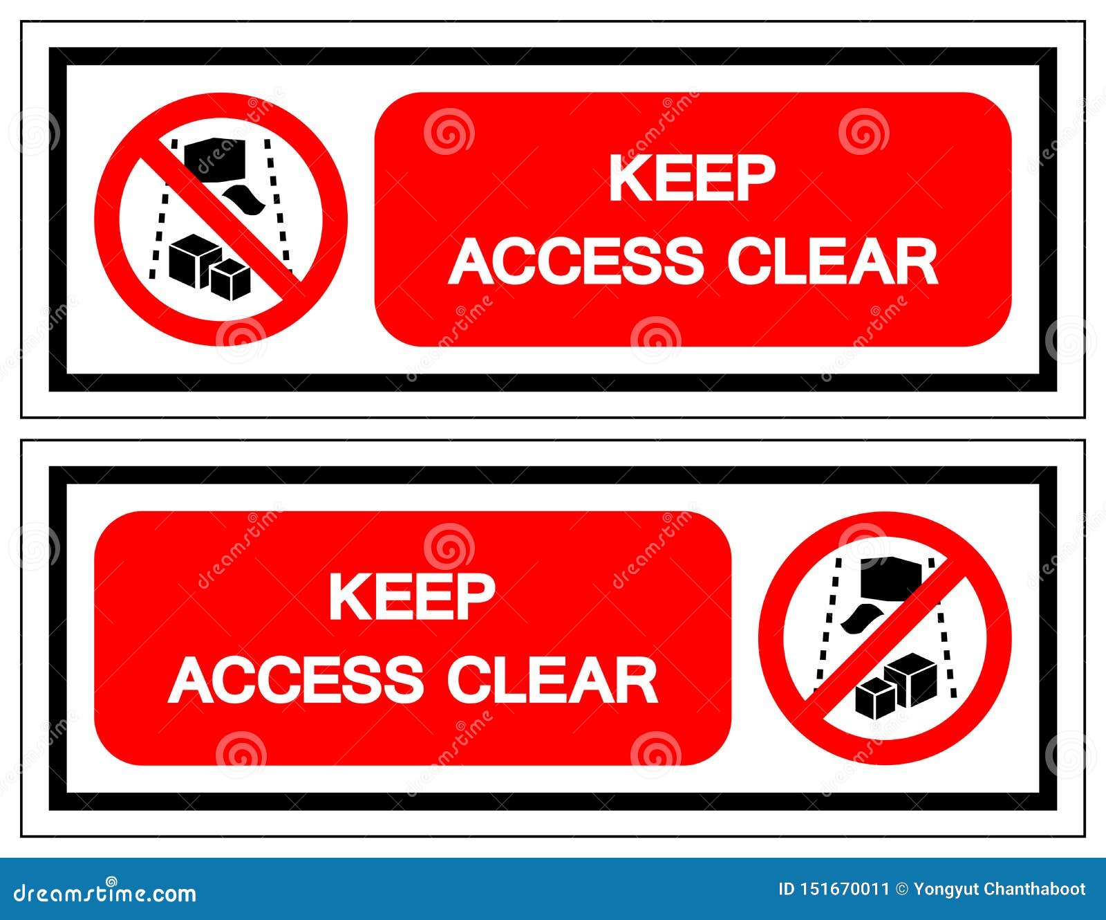 Keep Access Clear Symbol Sign, Vector Illustration, Isolate on White ...