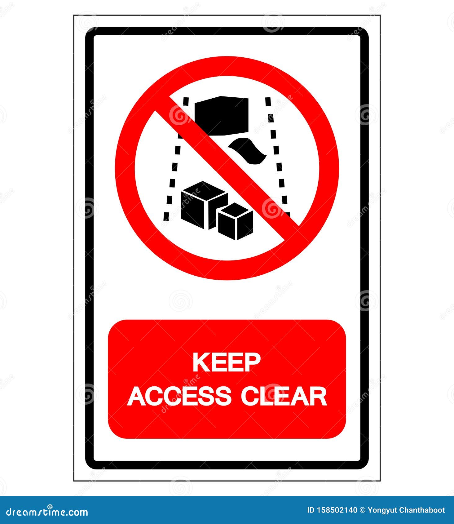 Keep Access Clear Symbol Sign, Vector Illustration, Isolate on White ...