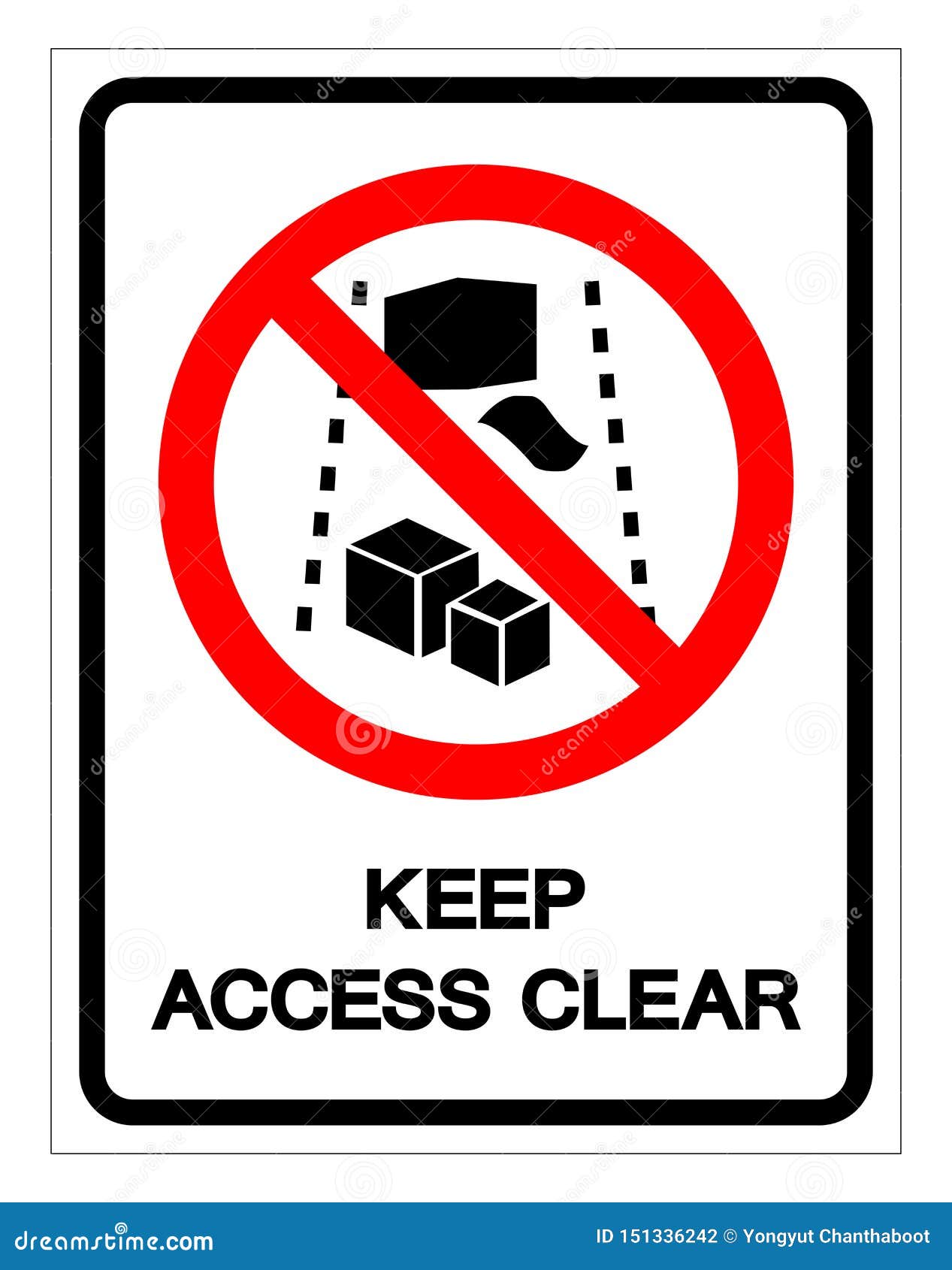 Keep Access Clear Symbol Sign, Vector Illustration, Isolate on White ...