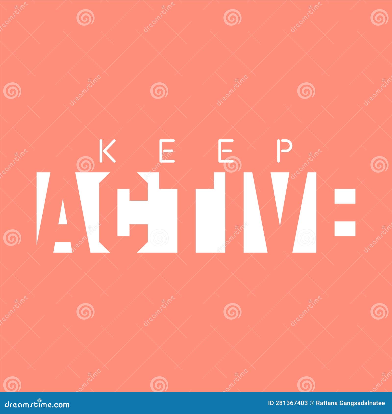 KEEP ACTIVE stock vector. Illustration of slogan, active - 281367403