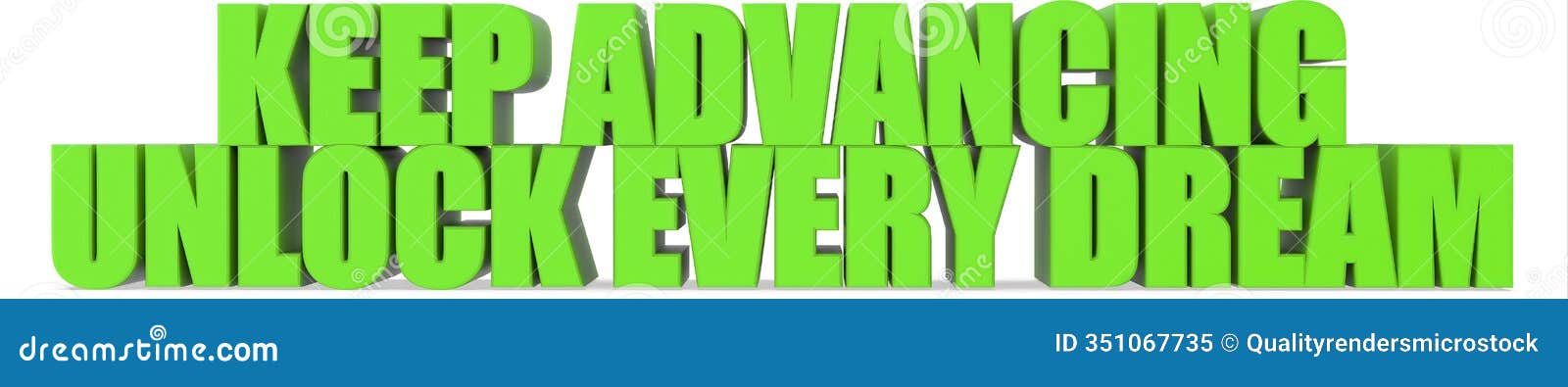 Keep Advancing Reach Beyond Barriers, 3d Text Stock Photography ...
