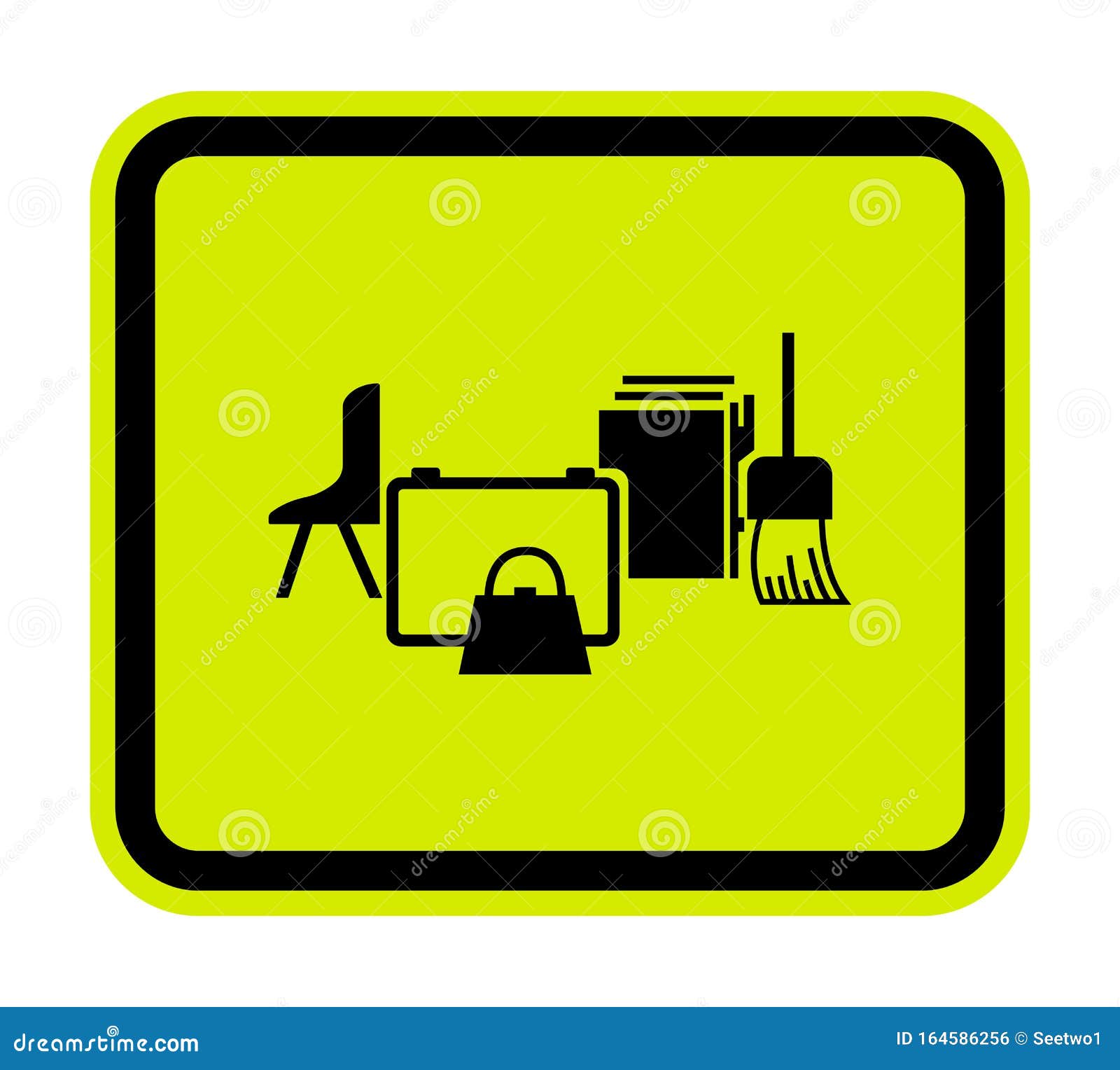 Keep Area Clear Symbol Sign Isolate on White Background,Vector ...