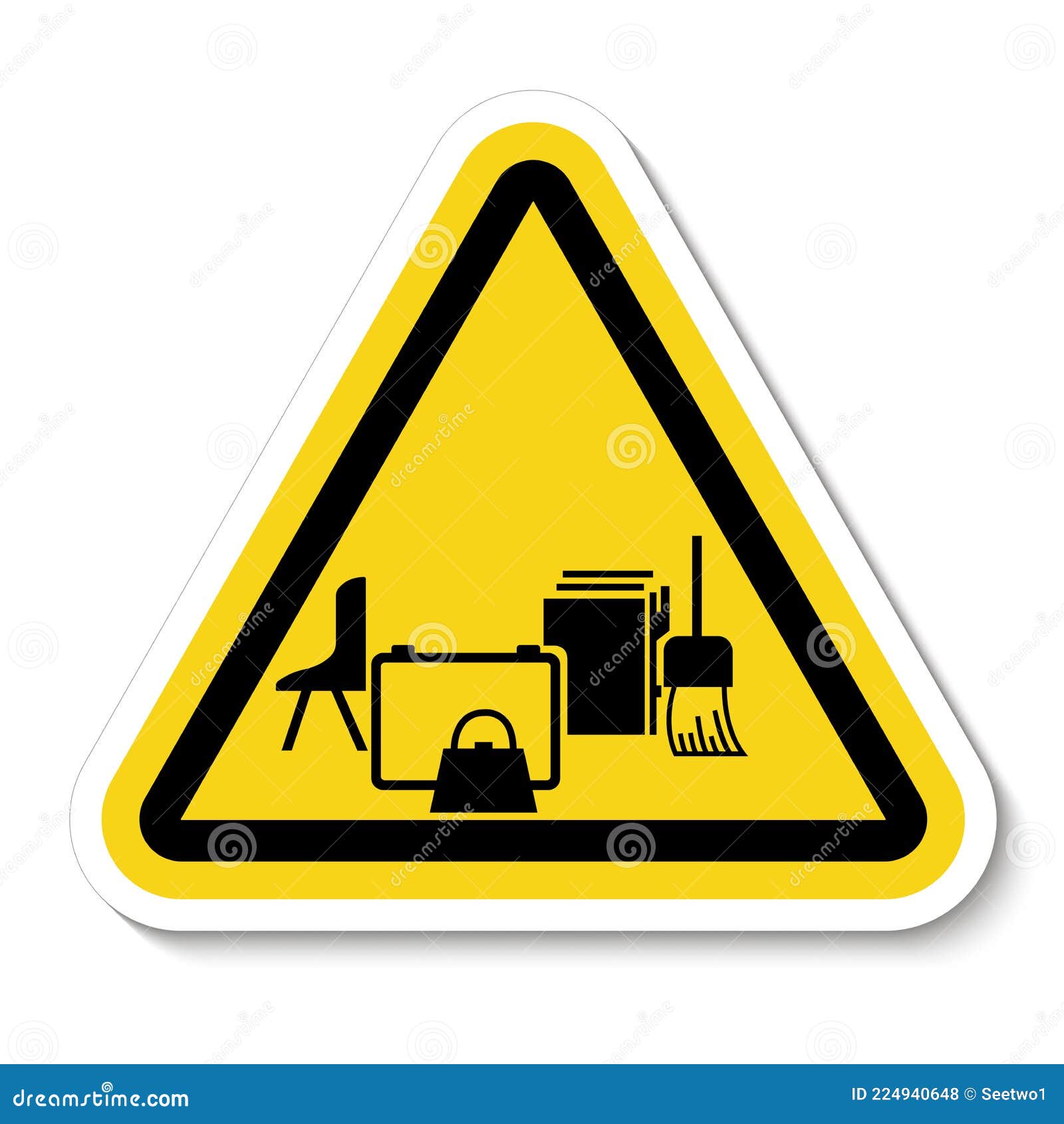 Keep Area Clear Symbol Sign on White Background Stock Vector ...