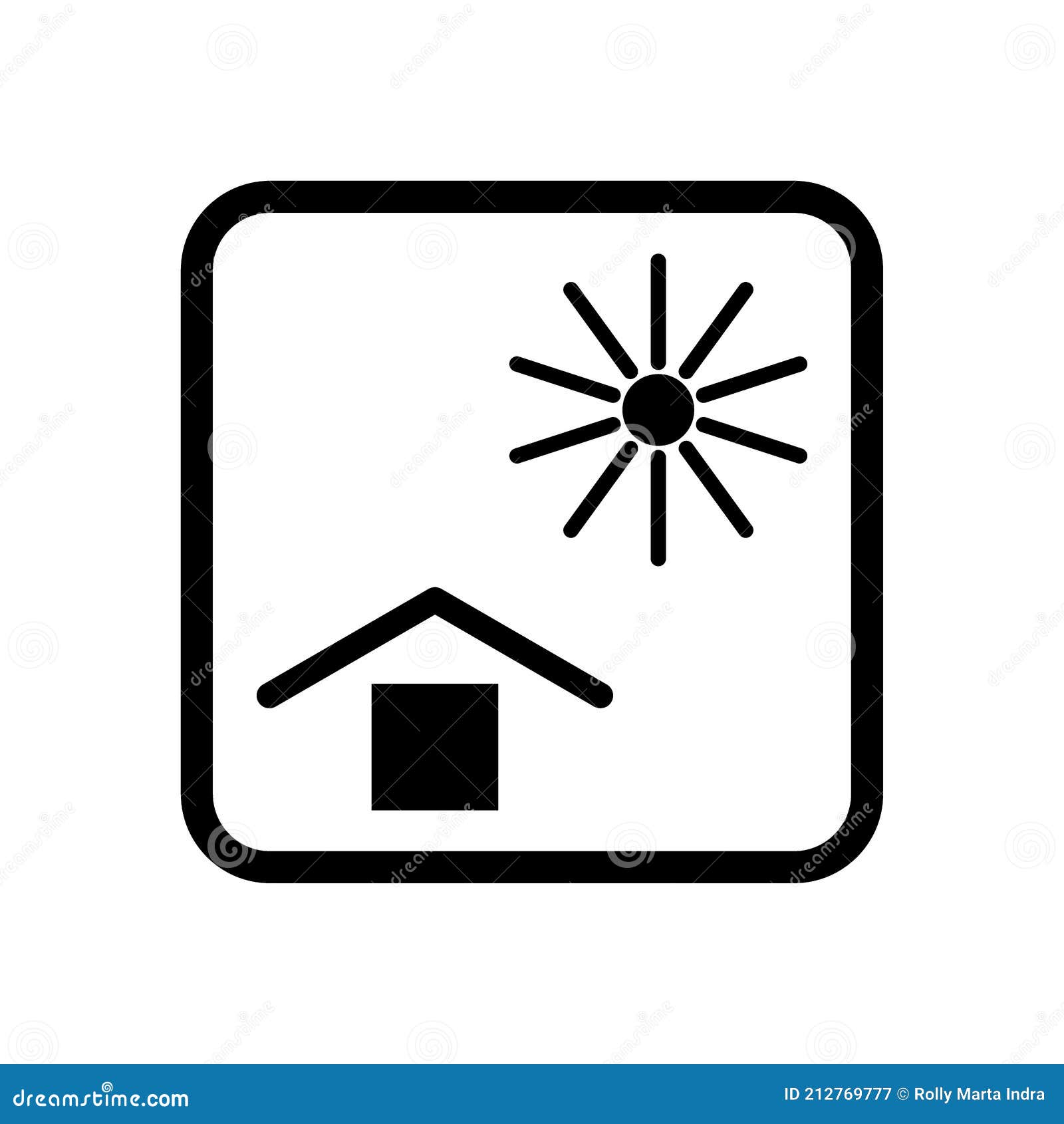Keep Away from Heat or Sunlight. Vector Illustration of Symbol on Pack ...