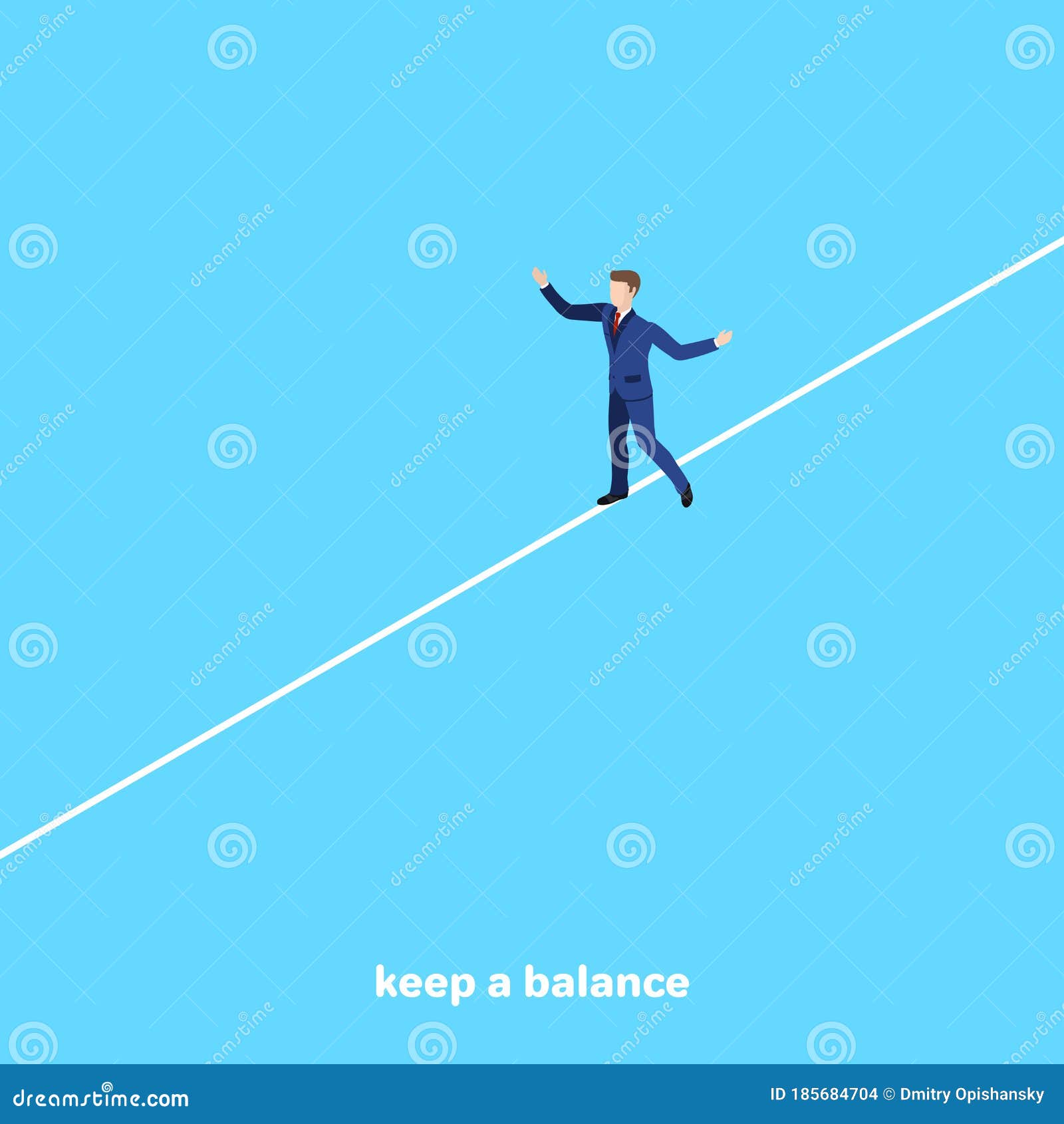 Keep a balance 2 stock vector. Illustration of flat - 185684704