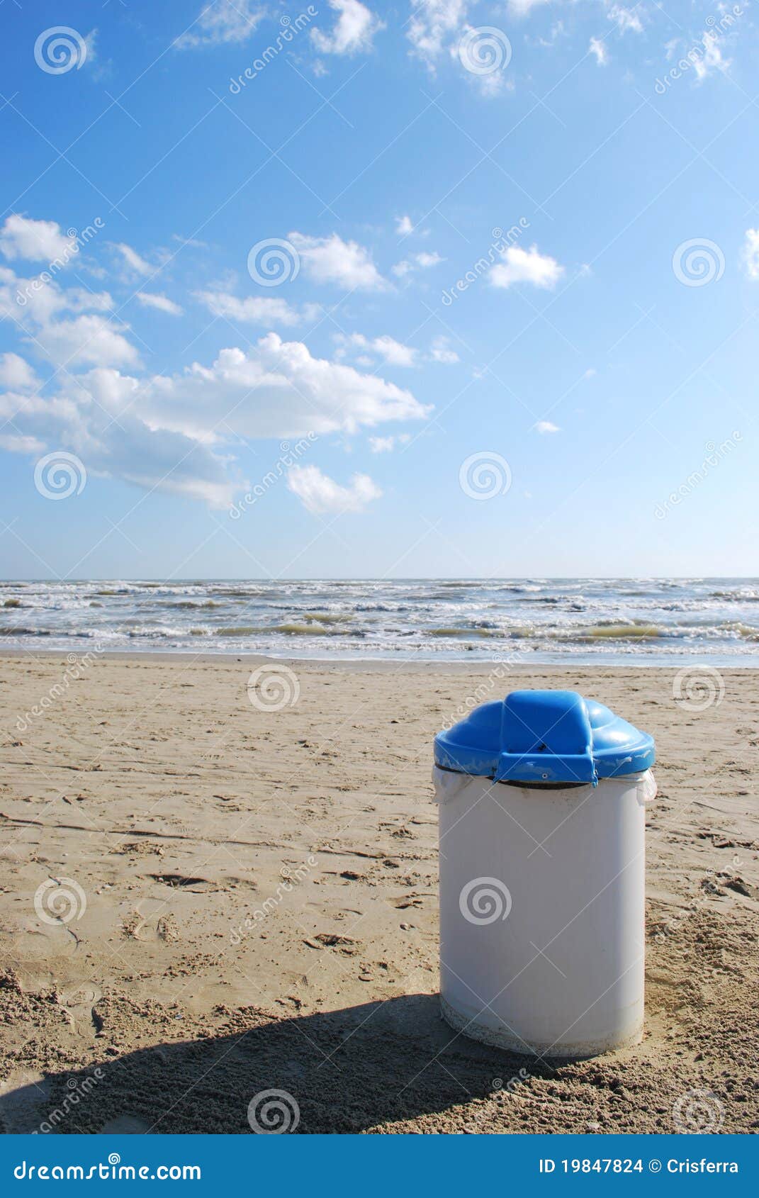 Keep the beach clean stock photo. Image of clouds, recycle - 19847824