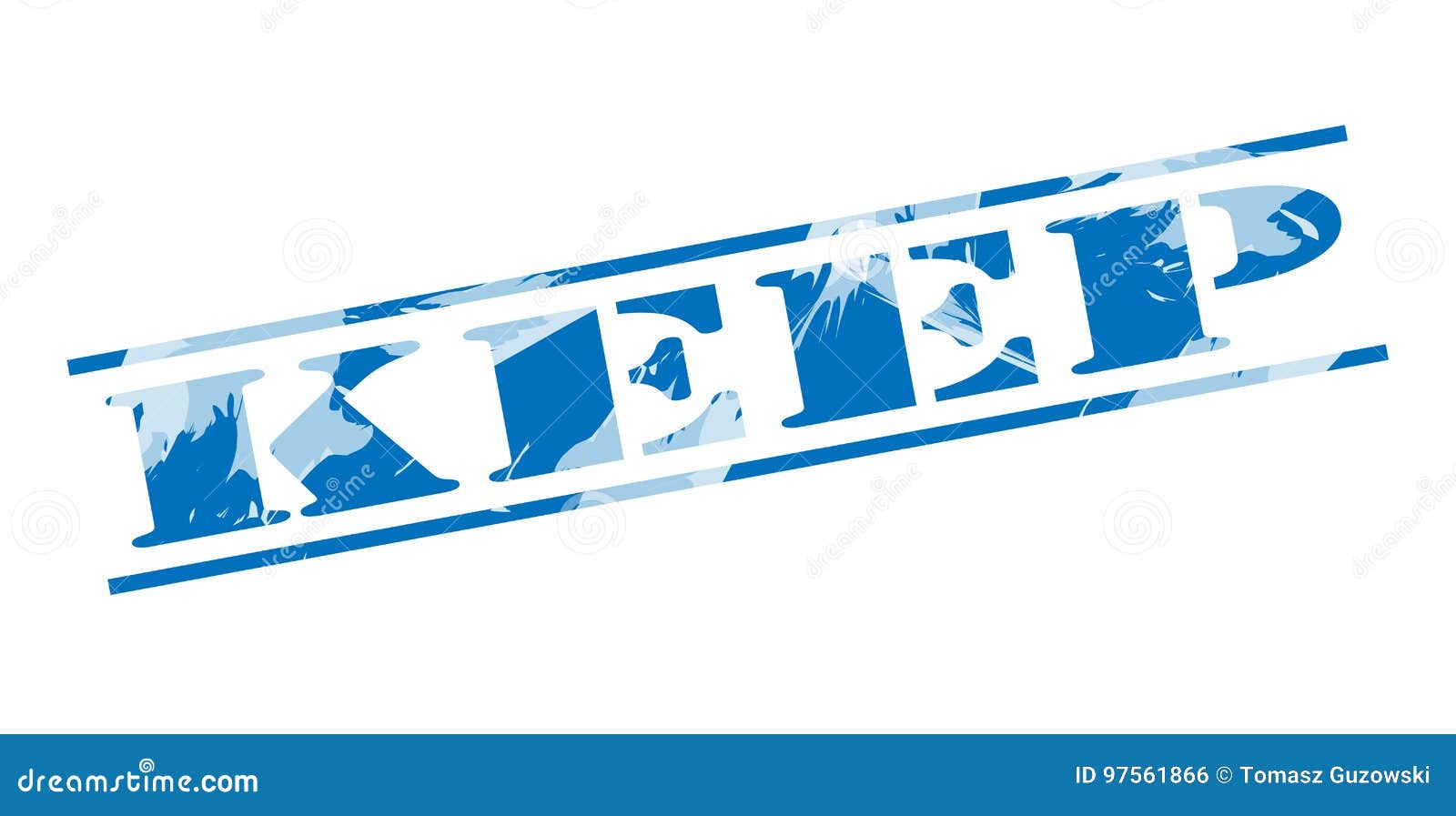 Keep blue stamp stock illustration. Illustration of icon - 97561866