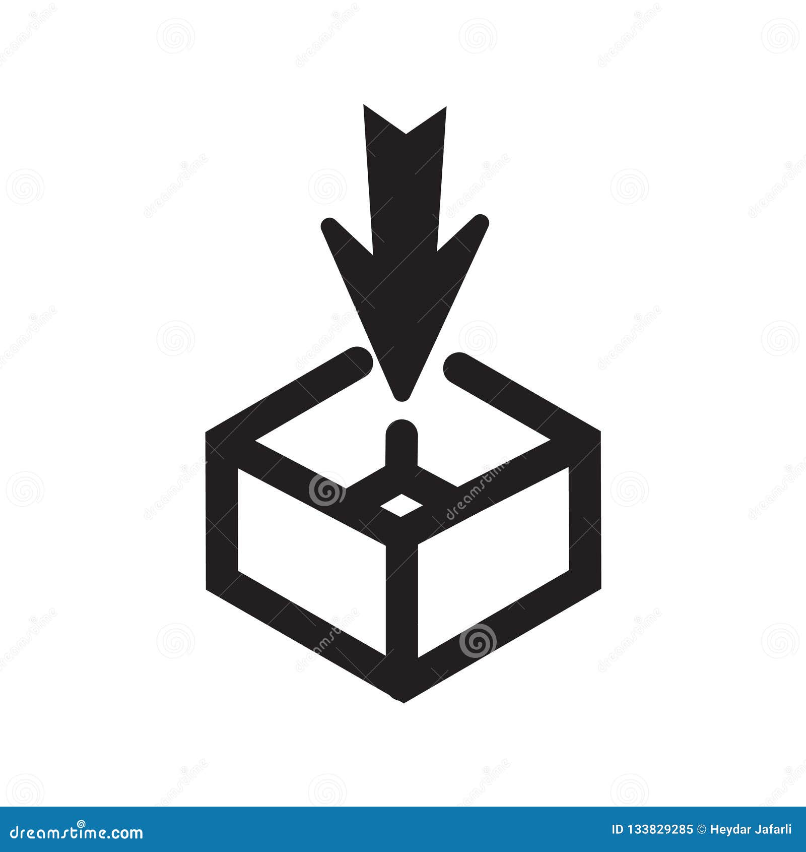 Keep In Box Icon Vector Sign And Symbol Isolated On White Background ...