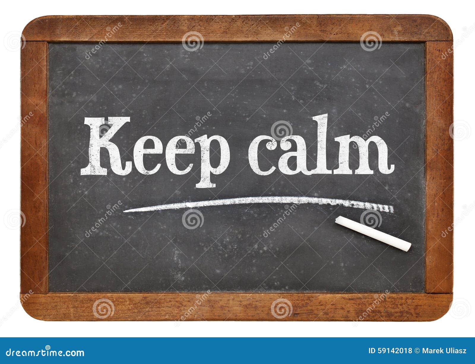 Keep Calm Advice or Reminder on Blackboard Stock Photo - Image of ...