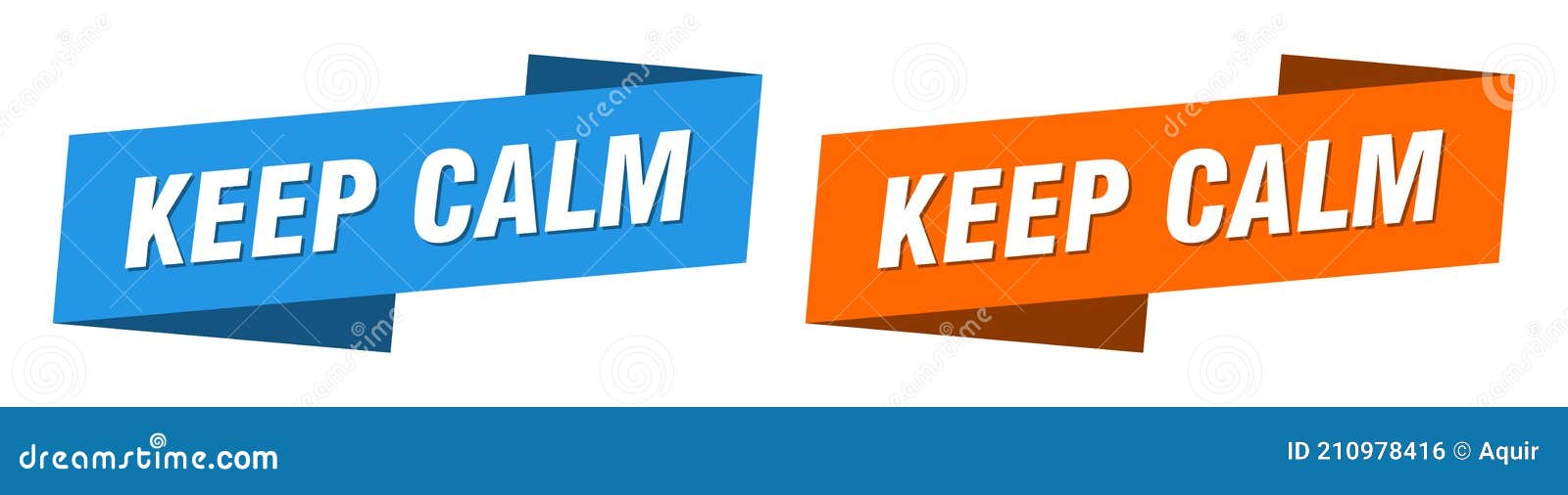 Keep Calm Banner. Keep Calm Ribbon Label Sign Set Stock Vector ...