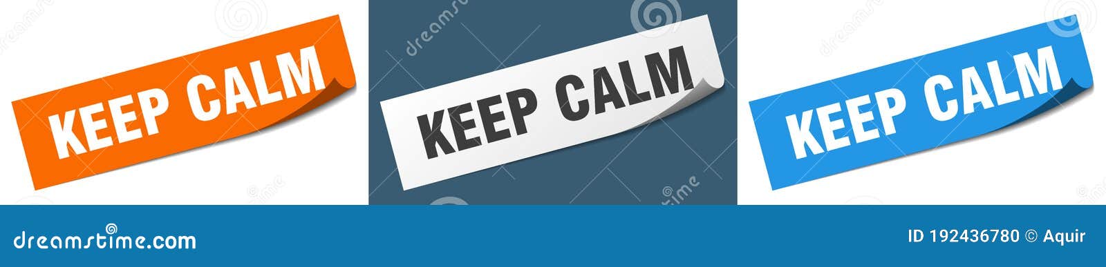 Keep Calm Banner. Keep Calm Speech Bubble Label Set. Stock Vector ...