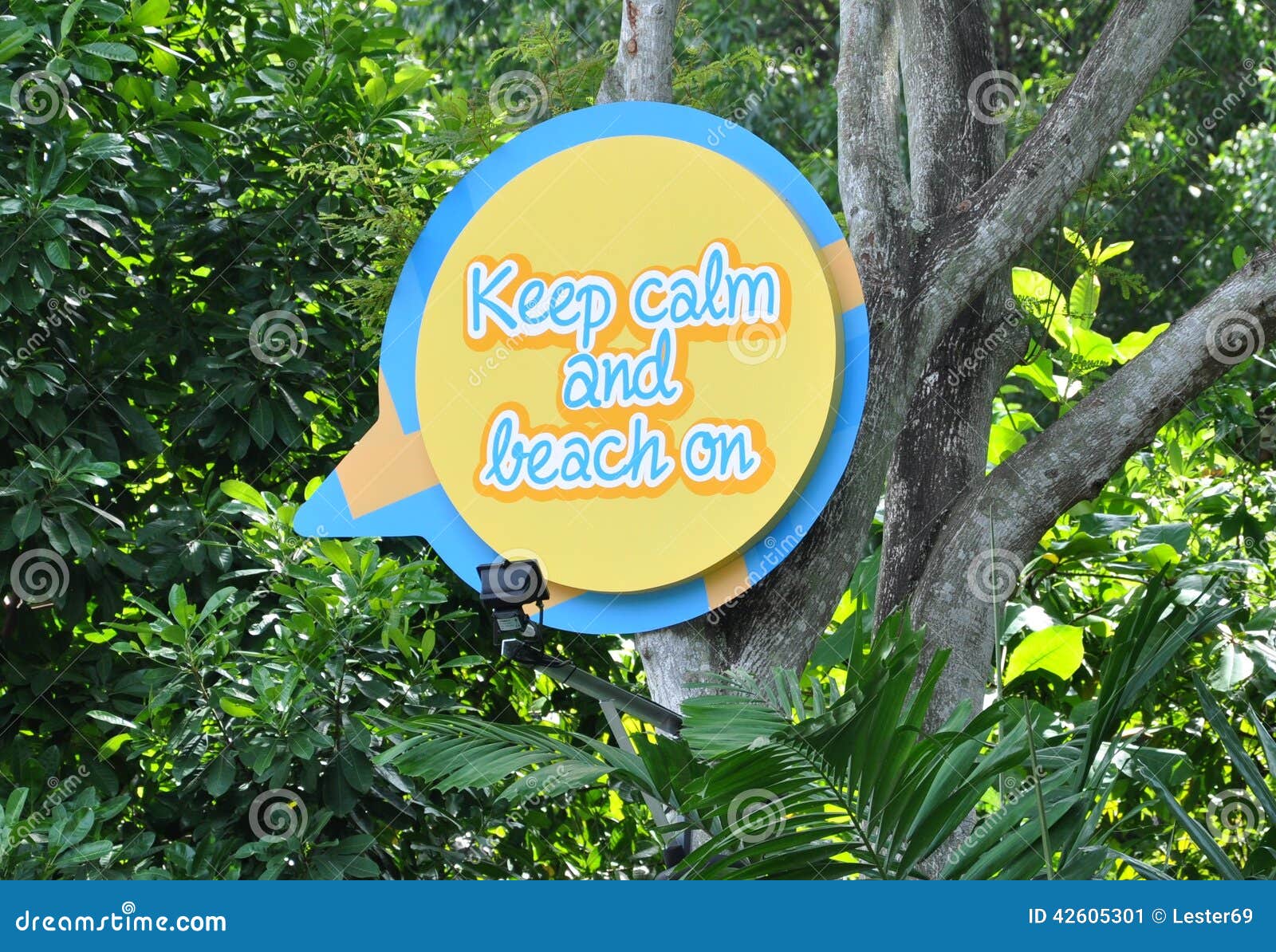 Keep Calm and Beach on Sign Stock Image - Image of expressions ...