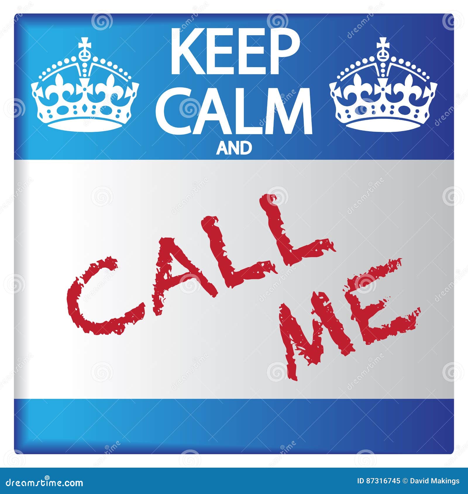 Keep Calm Call Me Sticker Stock Illustrations – 2 Keep Calm Call Me ...