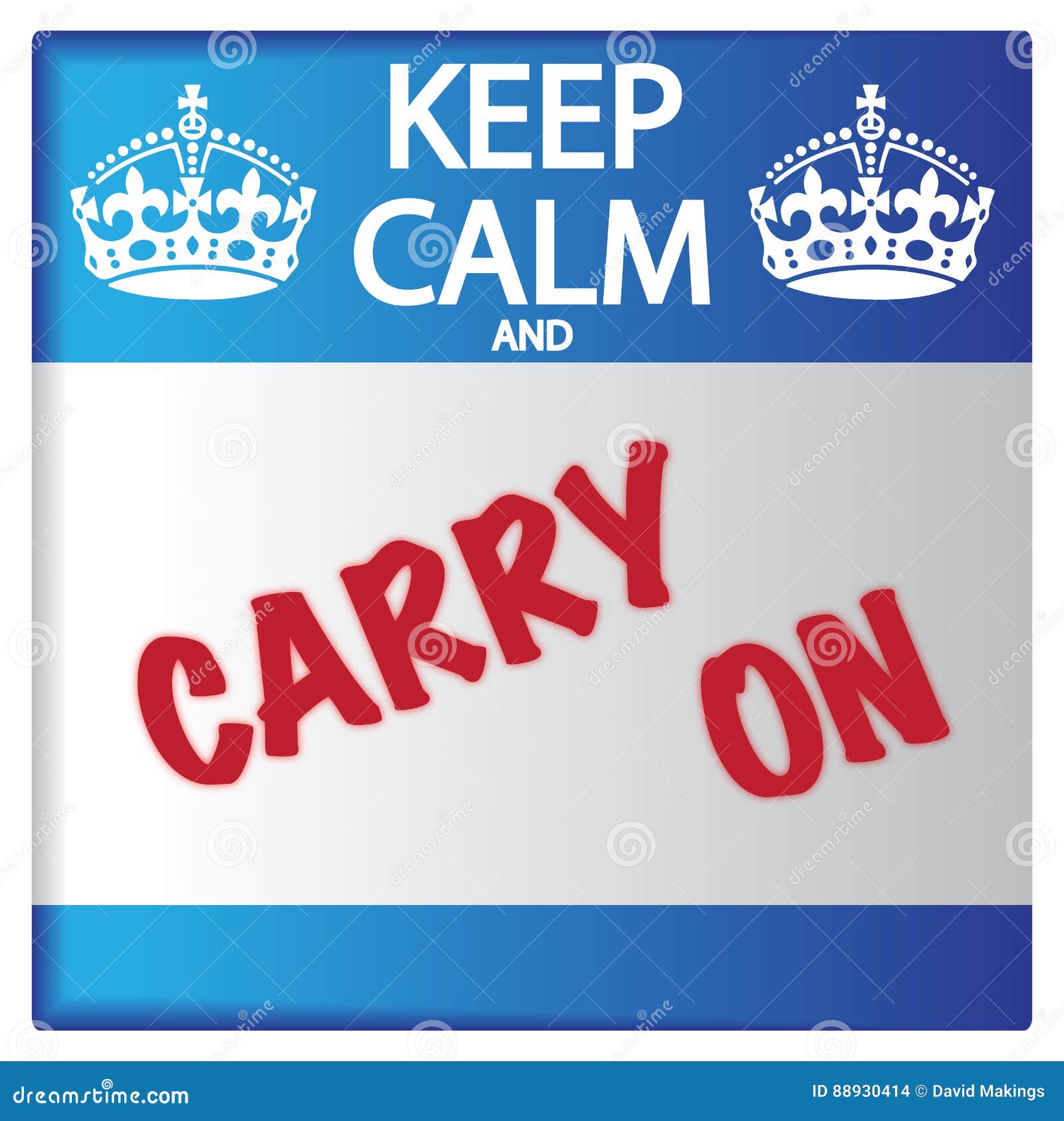 Keep Calm and Carry on Label Stock Illustration - Illustration of ...