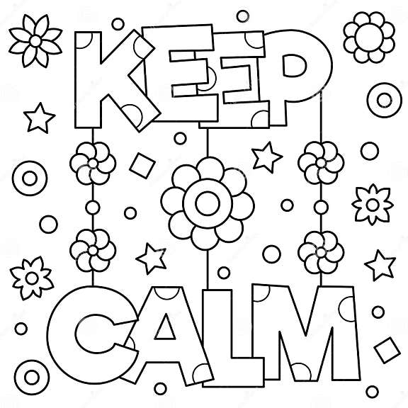 Keep Calm. Coloring Page. Vector Illustration. Stock Vector ...