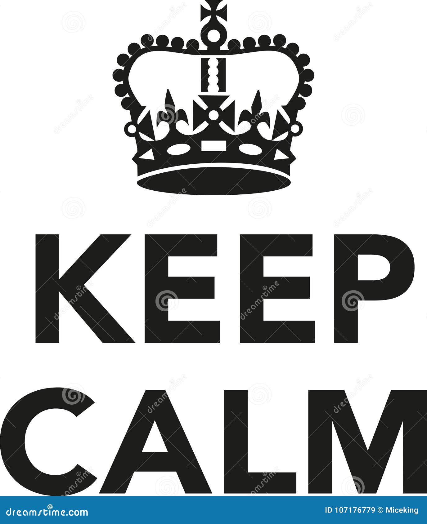 Keep Calm Crown Vector