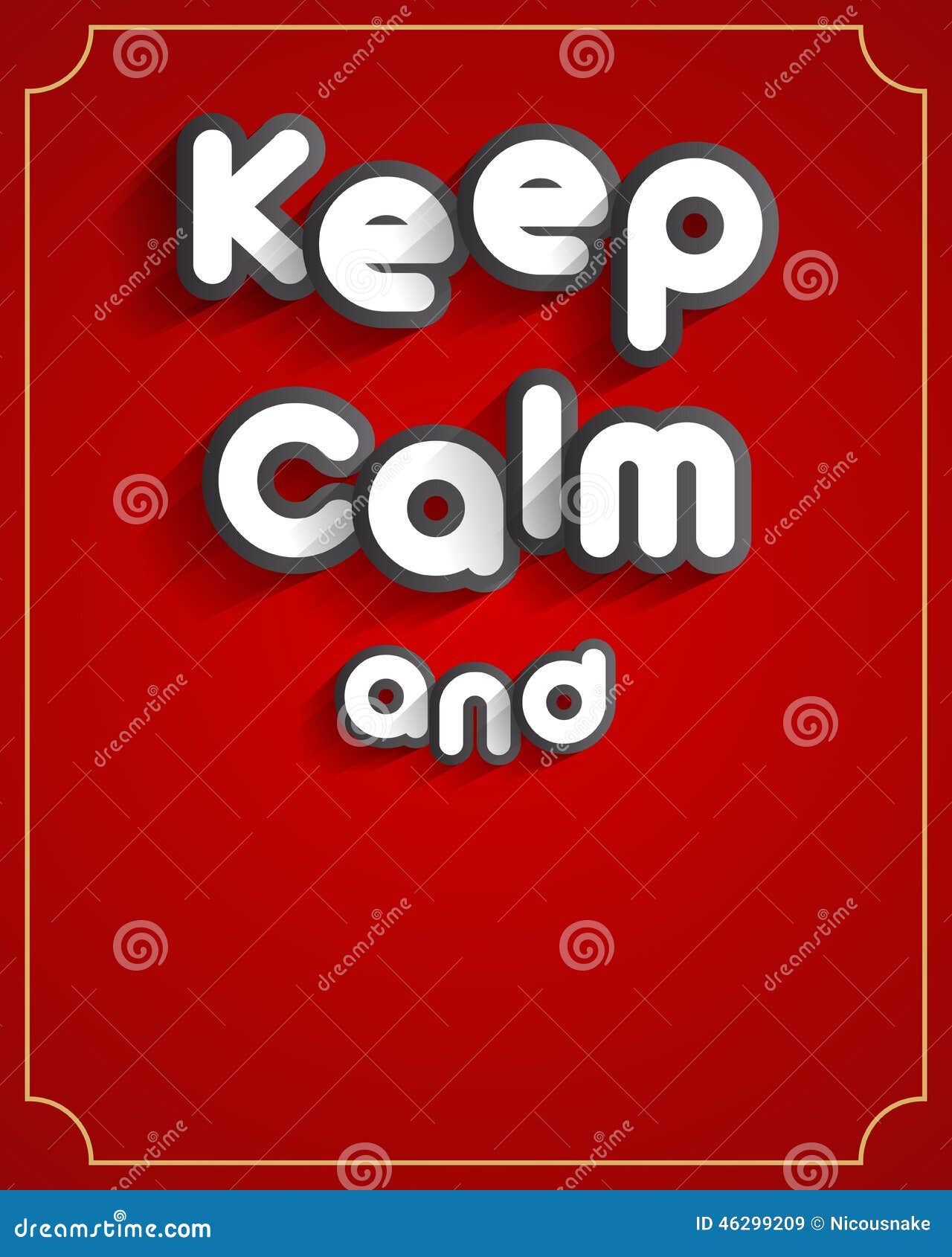 Keep Calm Design stock vector. Illustration of design - 46299209