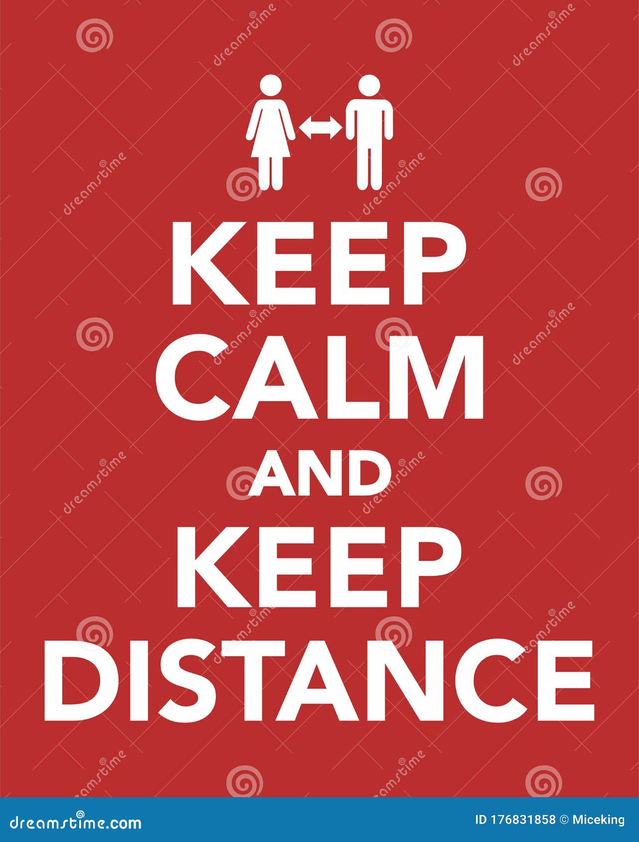 Keep Calm and Keep Distance, Keep Safe Distance during Corona Stock ...