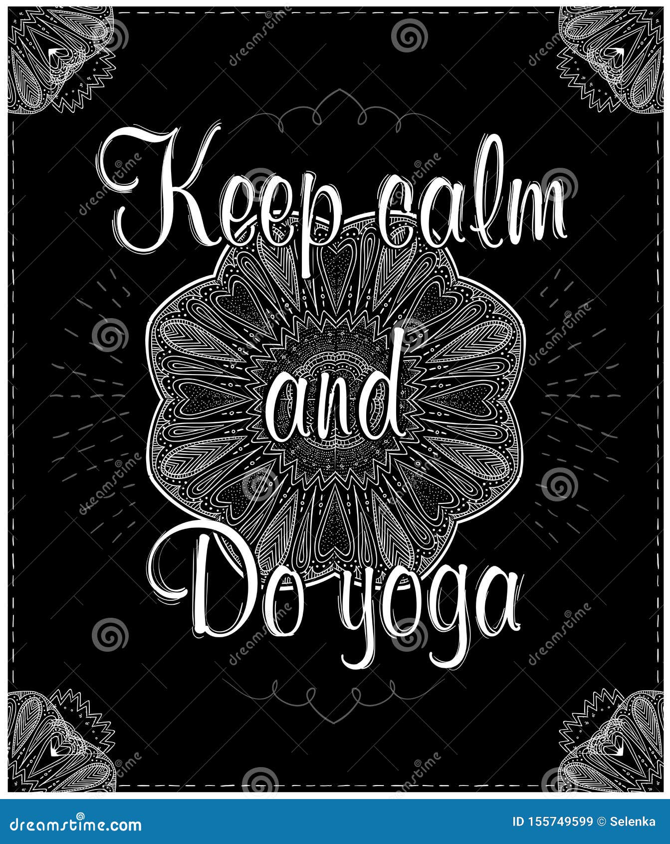 Keep Calm and Do Yoga, Vector Quote Card Stock Vector - Illustration of ...