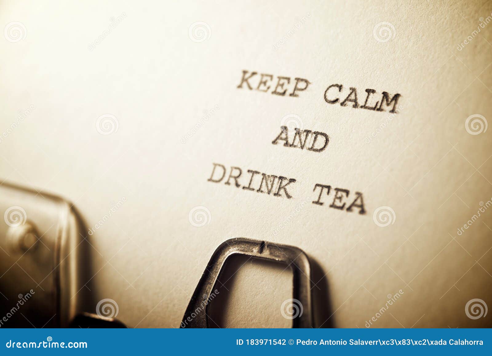Keep calm and drink tea stock photo. Image of happiness - 183971542