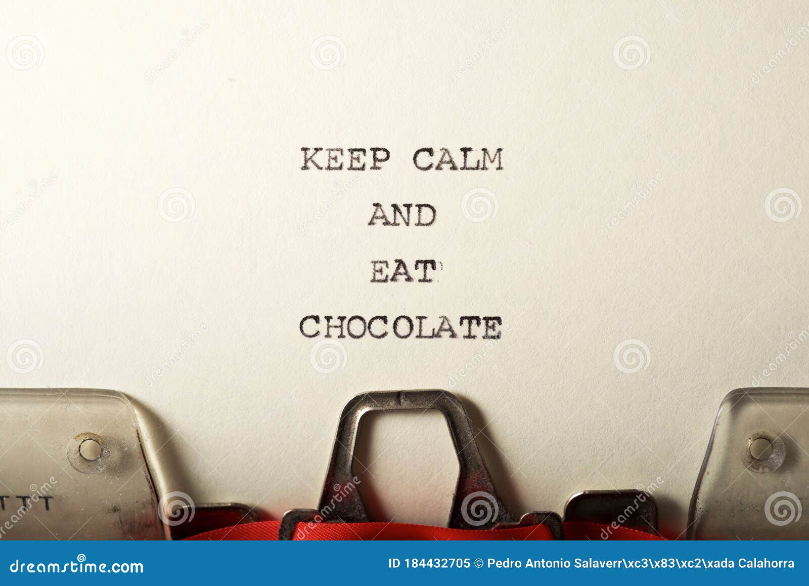 Keep Calm and Eat Chocolate Stock Image - Image of healthy, energy ...