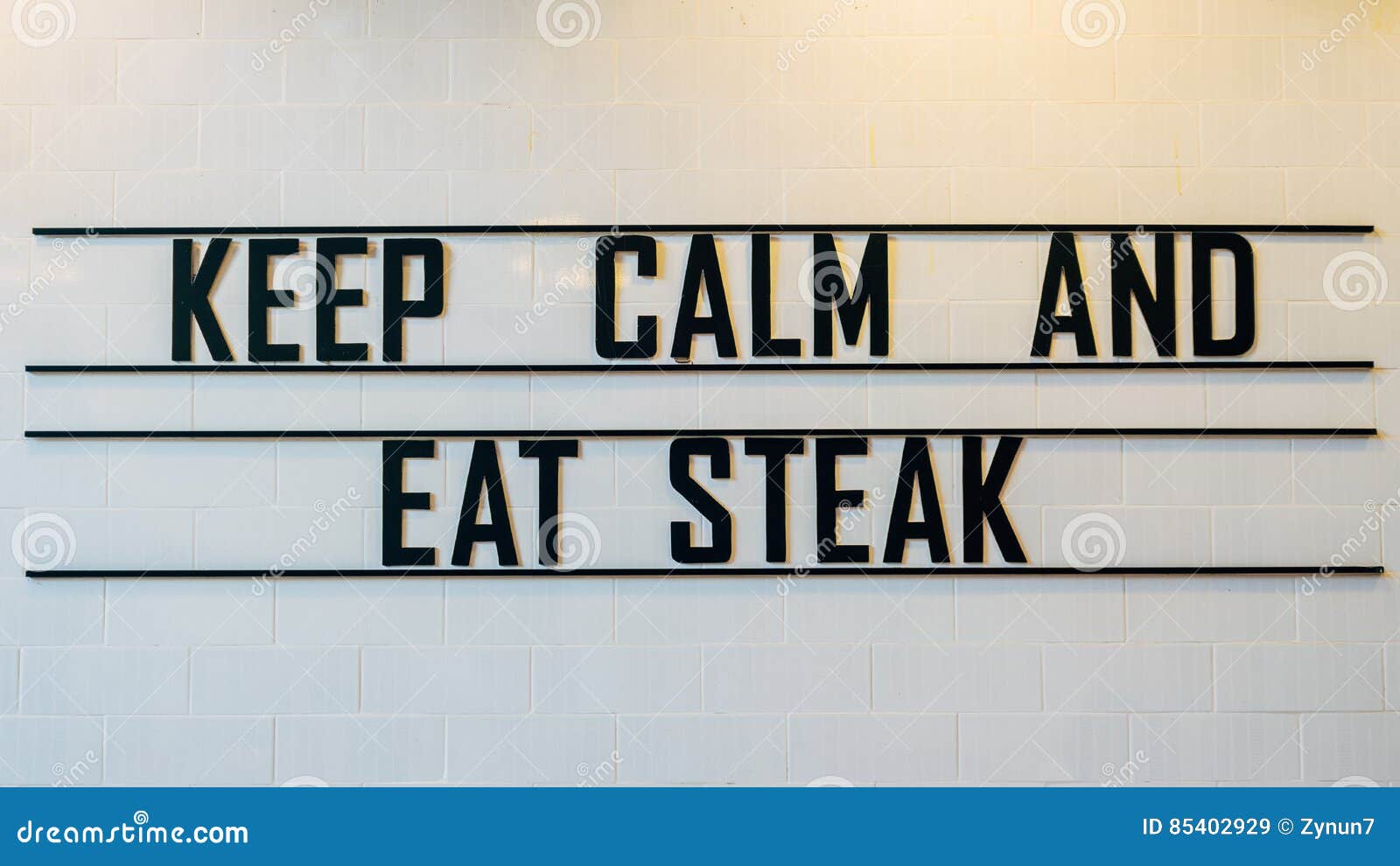 Keep Calm and Eat Steak Sign. Stock Image - Image of english, home ...