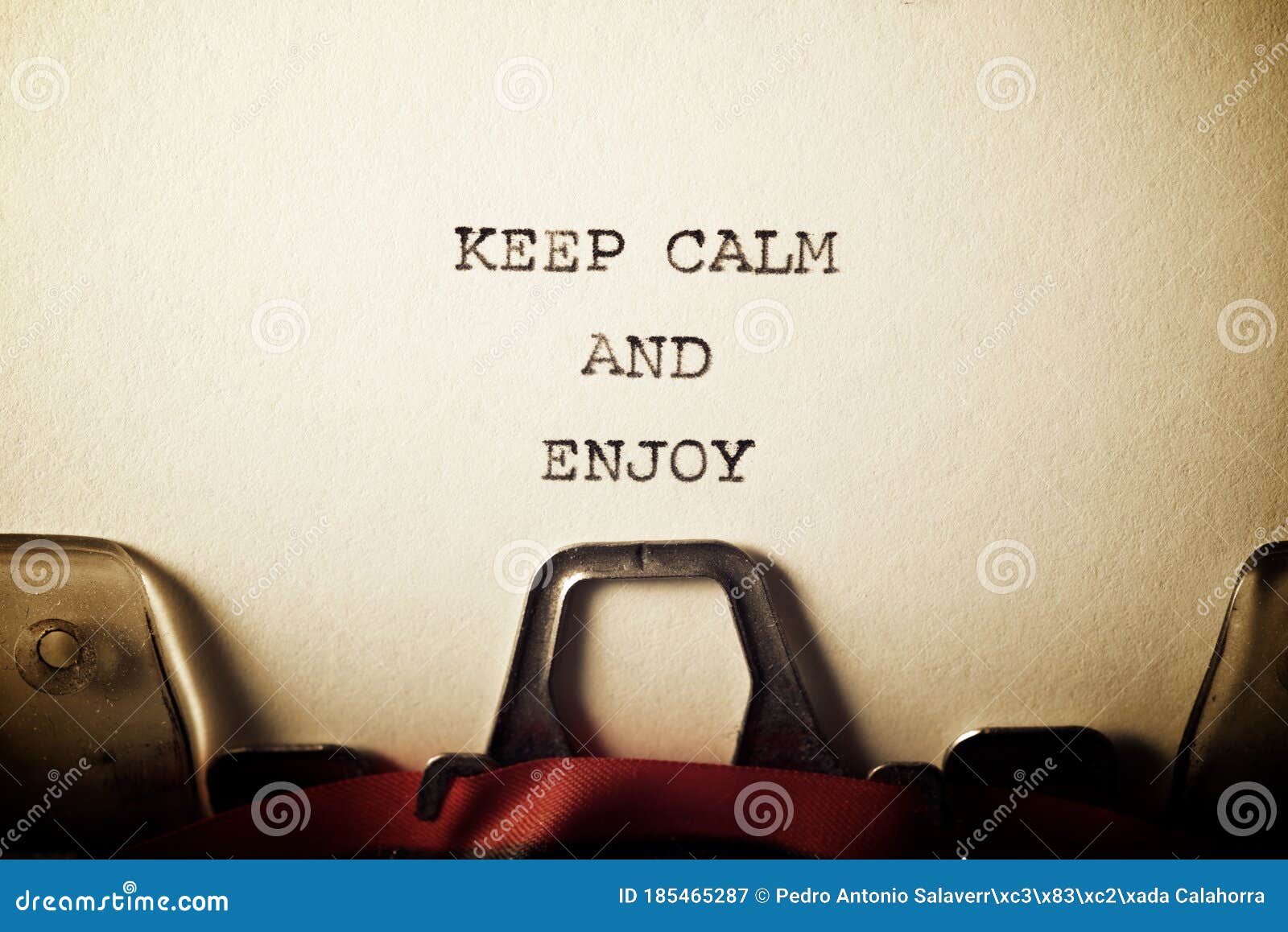 Keep calm and enjoy stock image. Image of capital, sentence - 185465287