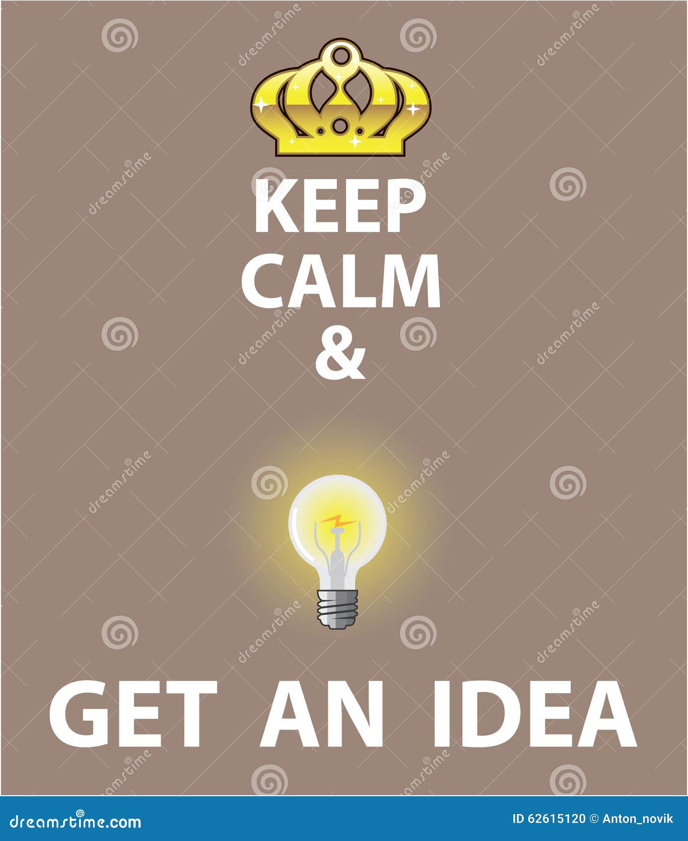 Keep Calm and Get an Idea Vector Stock Vector - Illustration of ...