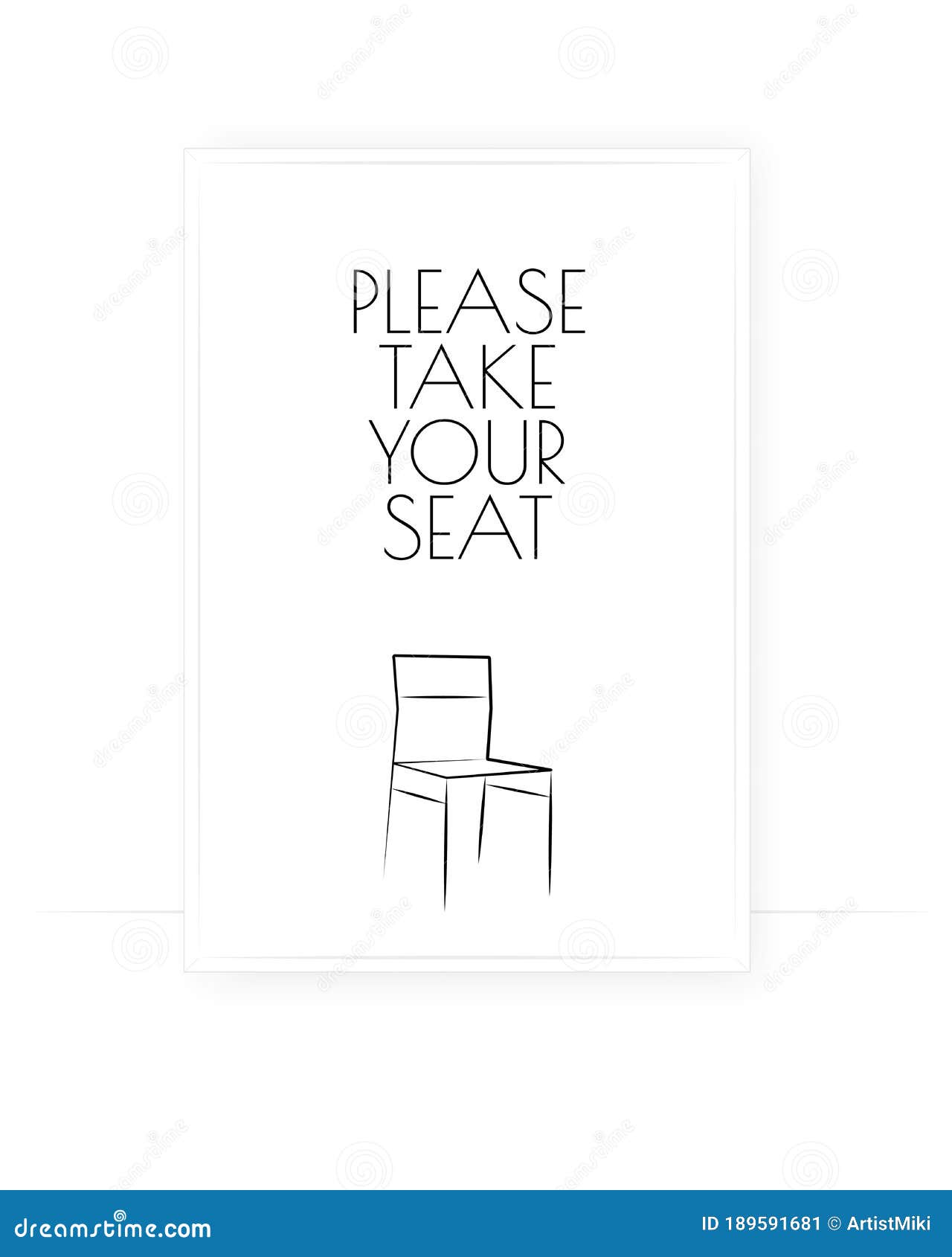 Please Take Your Seat, Vector. Wording Design, Lettering. Scandinavian ...