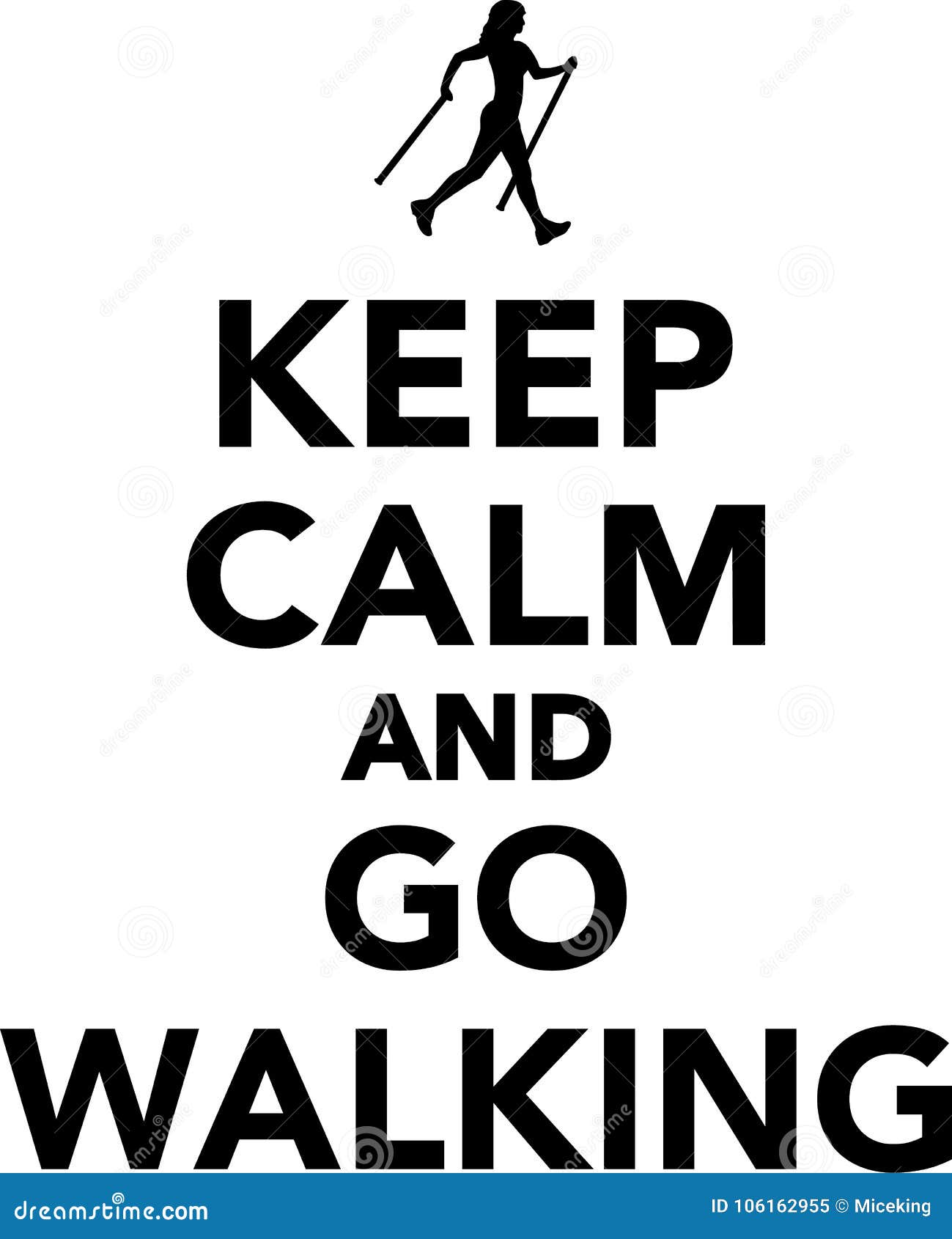 Keep calm and go Walking stock vector. Illustration of walk - 106162955