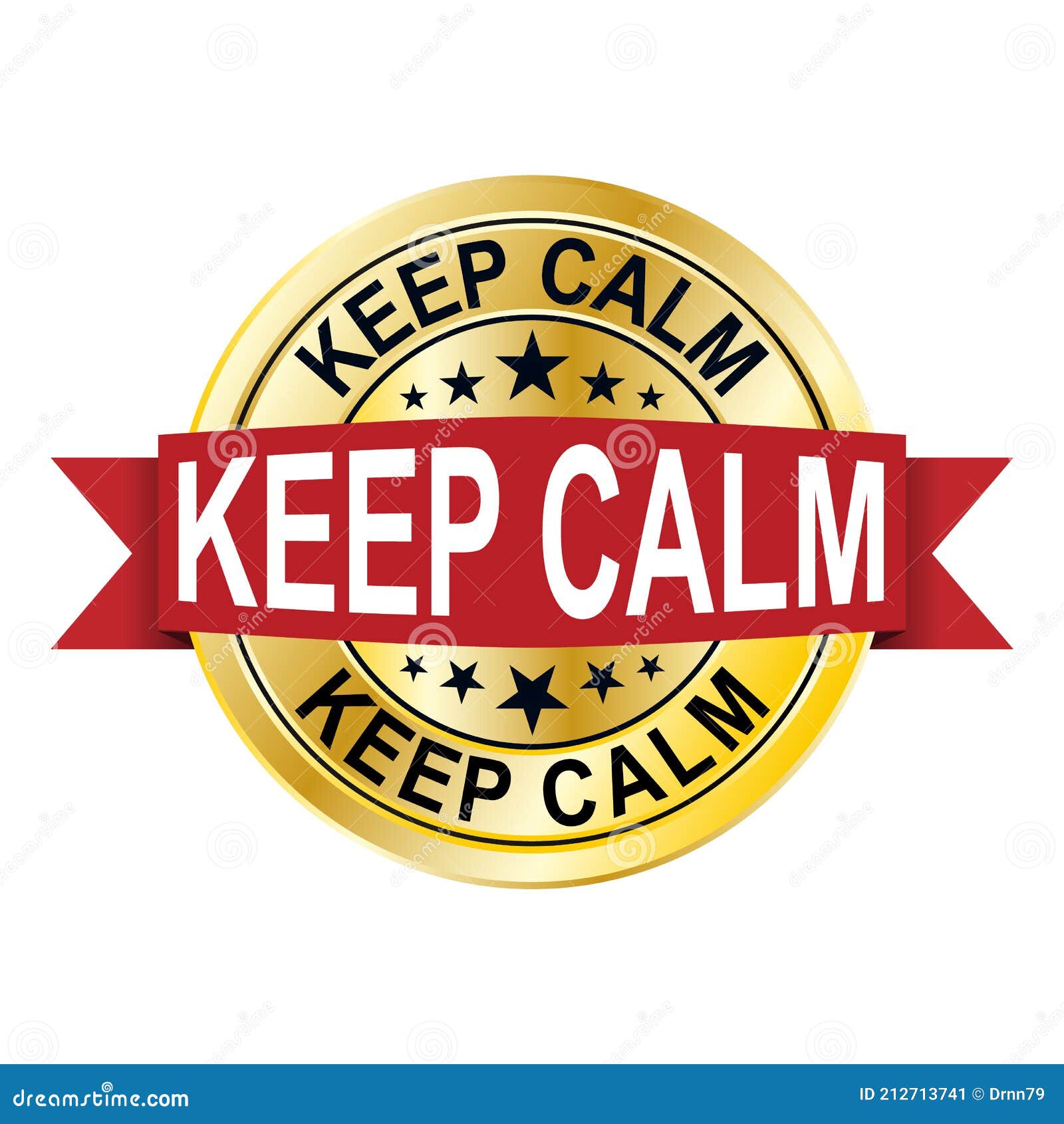 Keep Calm Icon. Internet Button on White Background. EPS10 Vector ...
