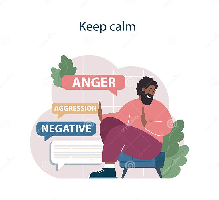 Keep Calm with Judgement at Work. Employee Dealing with Pressure Stock ...