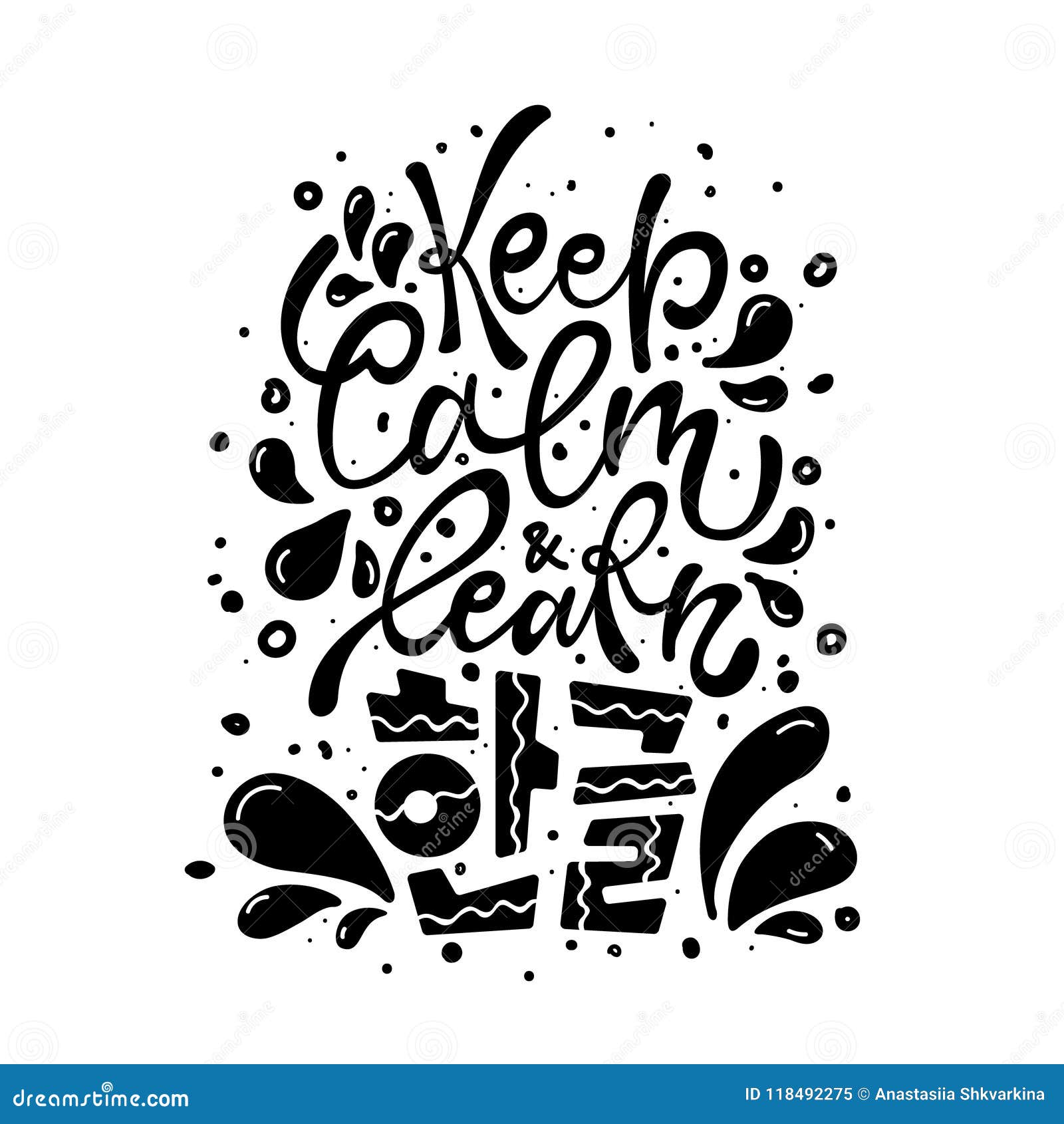 Keep Calm and Learn Hangeul Stock Vector - Illustration of isolated ...