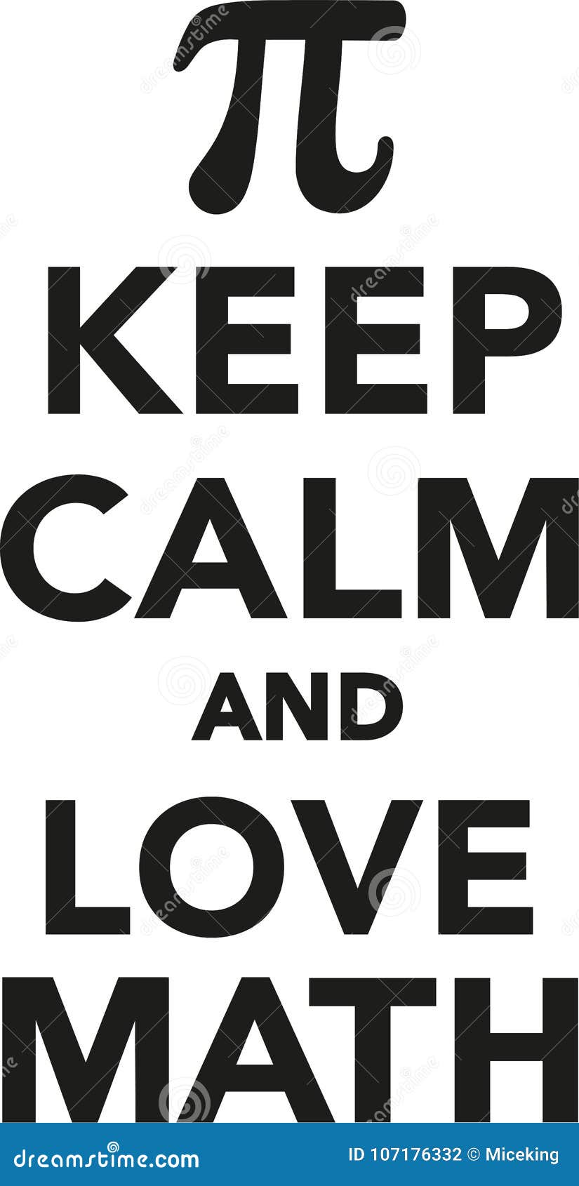 Keep calm and love math stock vector. Illustration of study - 107176332