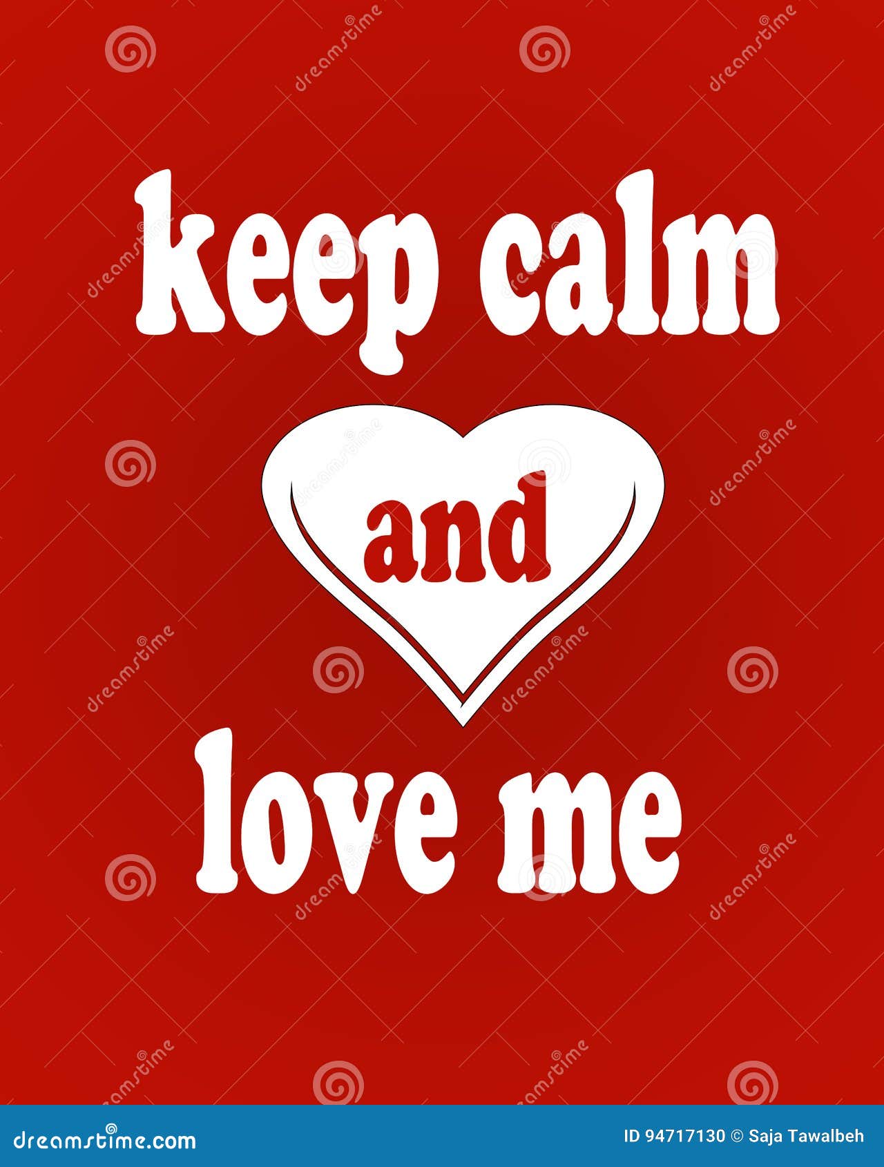 Keep calm and love me stock illustration. Illustration of decoration ...