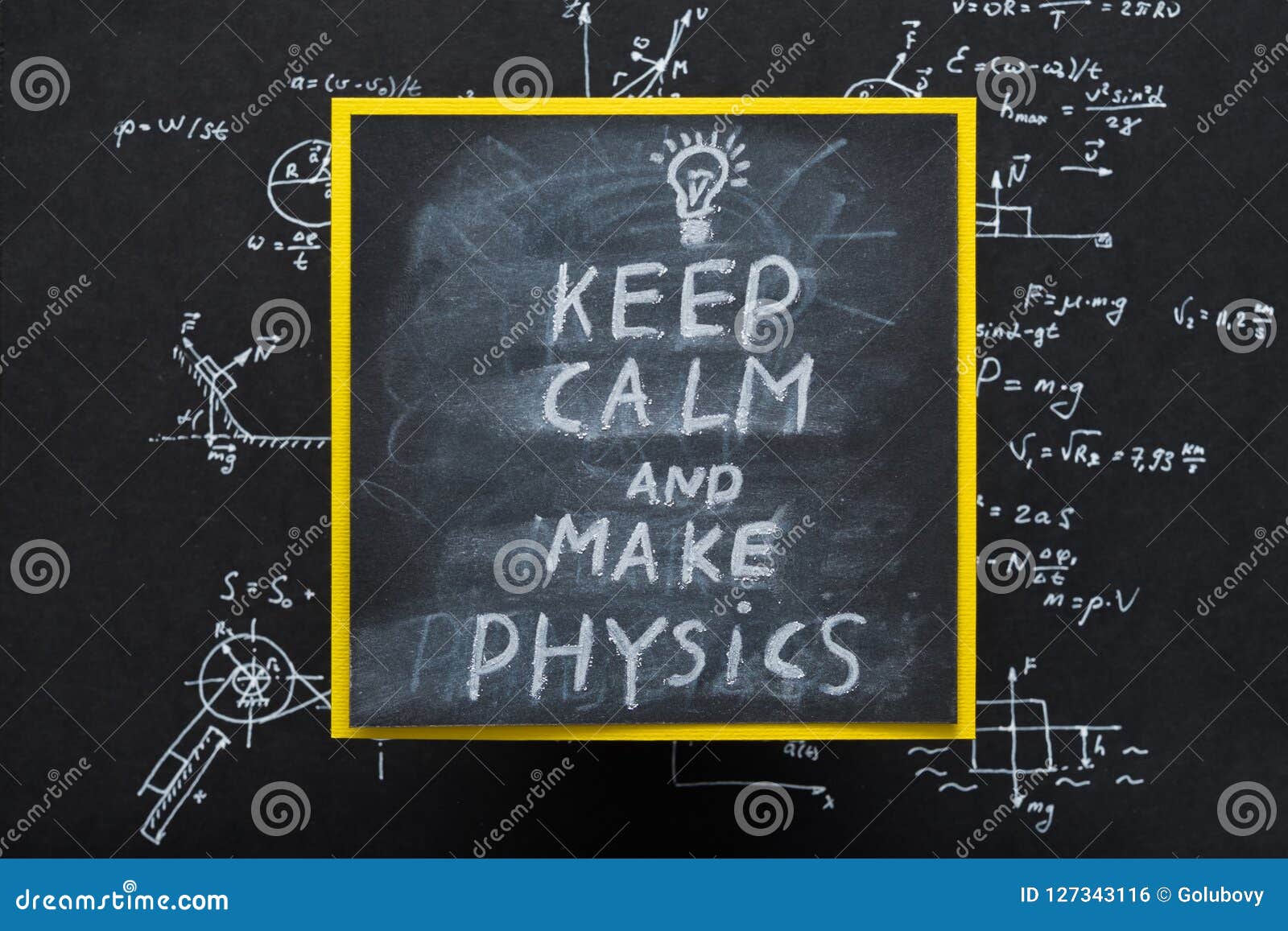Keep Calm Make Physics Message Science Research Stock Photo - Image of ...