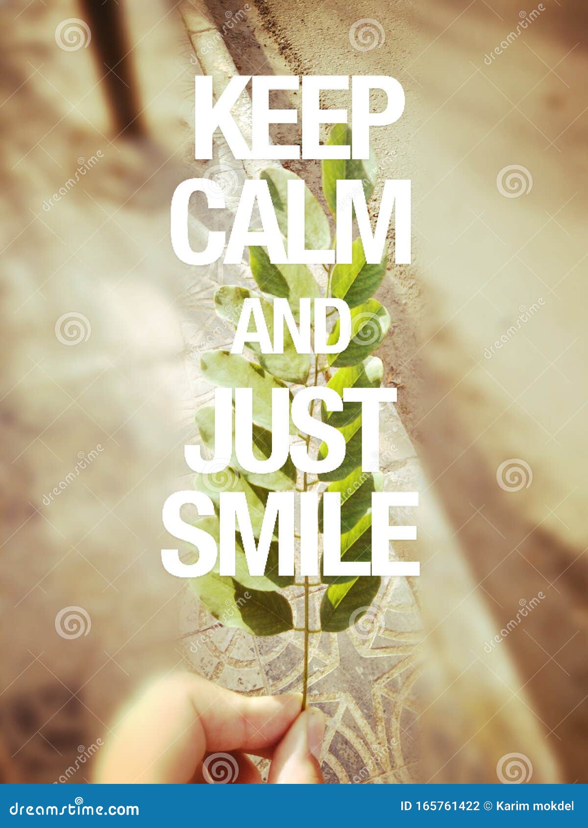 Keep Calm Nature Smile Green Stock Photo - Image of nature, calm: 165761422