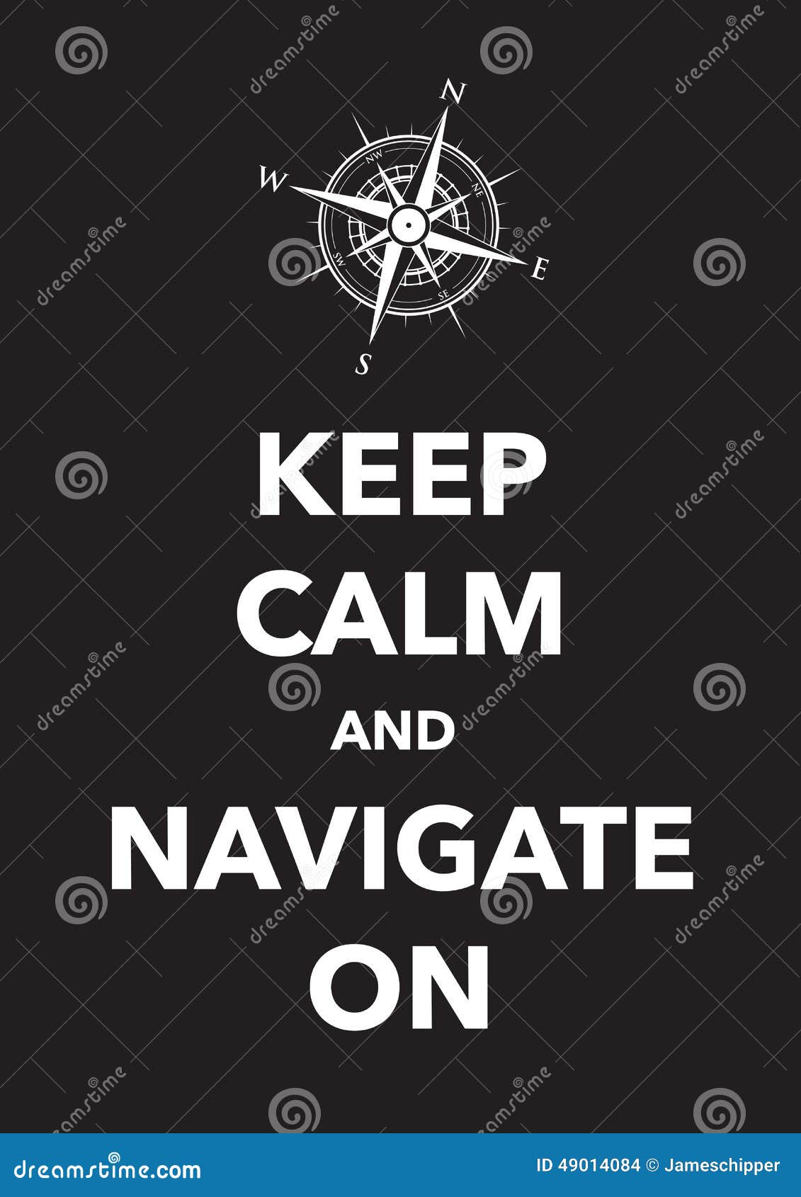 Keep Calm And Navigate Poster Vector Illustration | CartoonDealer.com ...