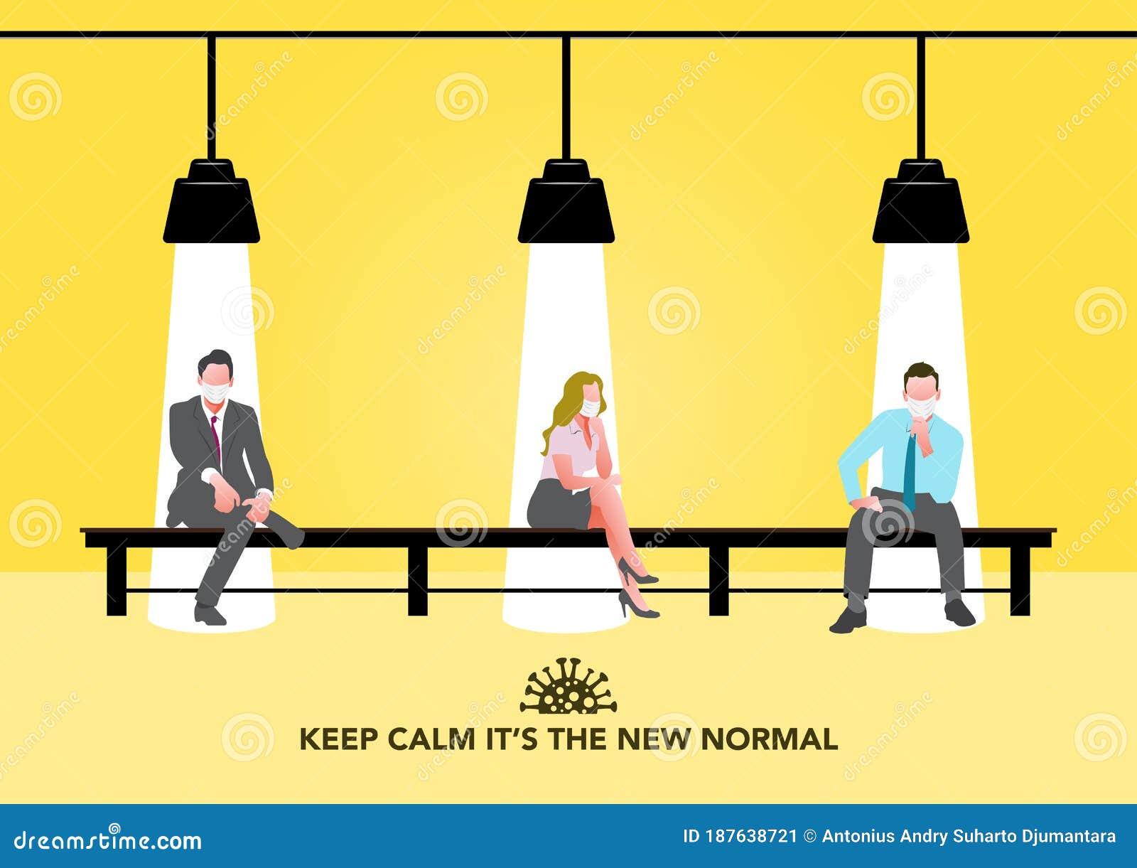 Keep Calm it is the New Normal Stock Vector - Illustration of employee ...