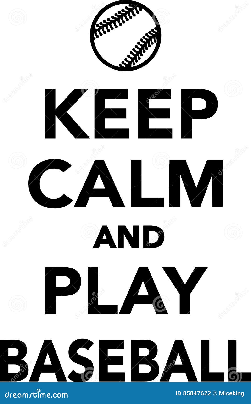 Keep Calm and Play Baseball Stock Vector - Illustration of stop, sport ...