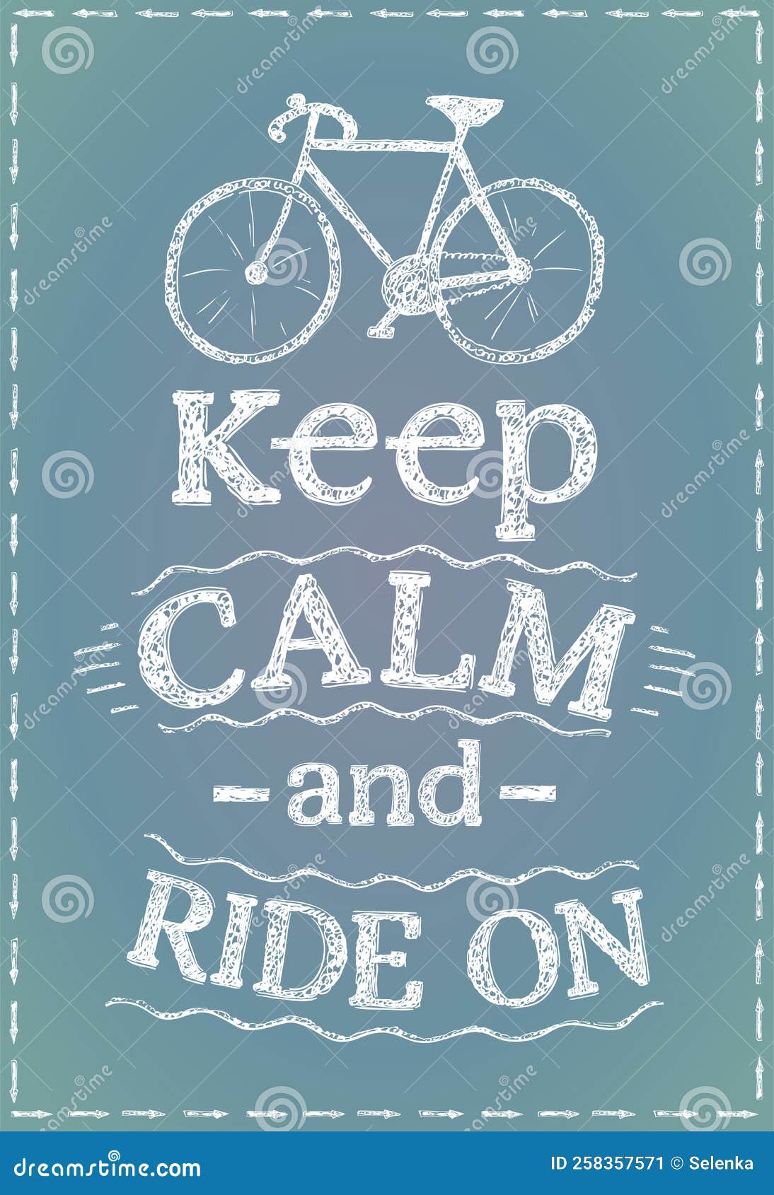 Keep Calm and Ride on - Motivational Quote Card Stock Vector ...