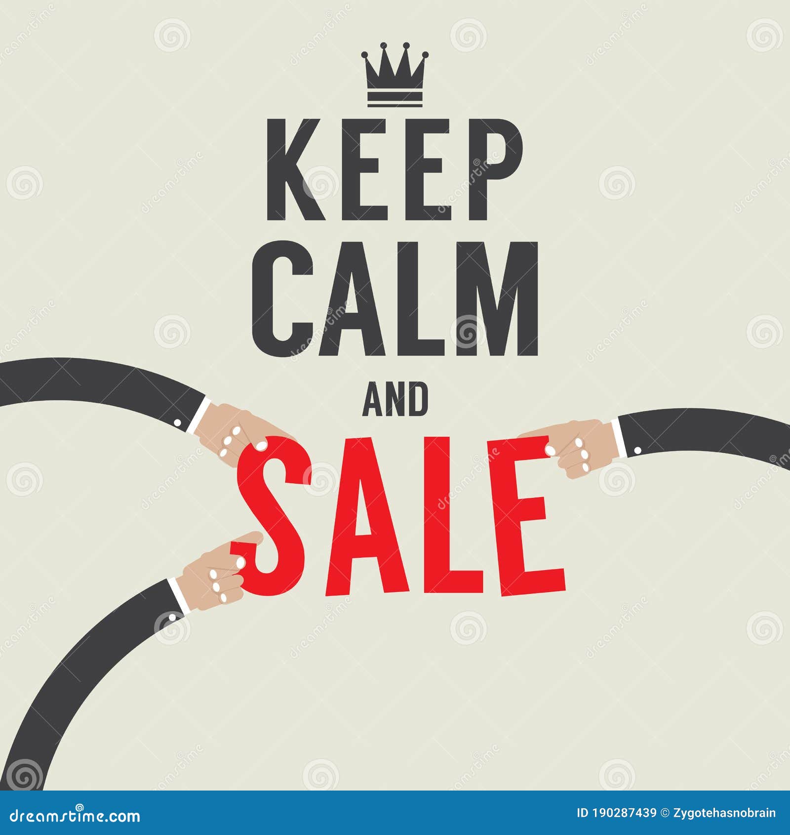 Keep Calm and Sale Vector stock vector. Illustration of online - 190287439