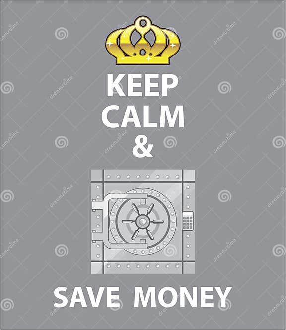 Keep Calm and Save Money Vector Stock Vector - Illustration of deposit ...